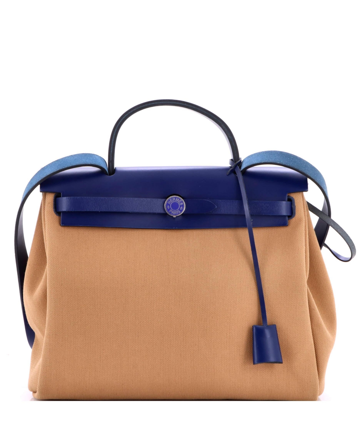 Click here for Pre-Owned HERMES 31 Herbag Zip Leather and Toile -... prices