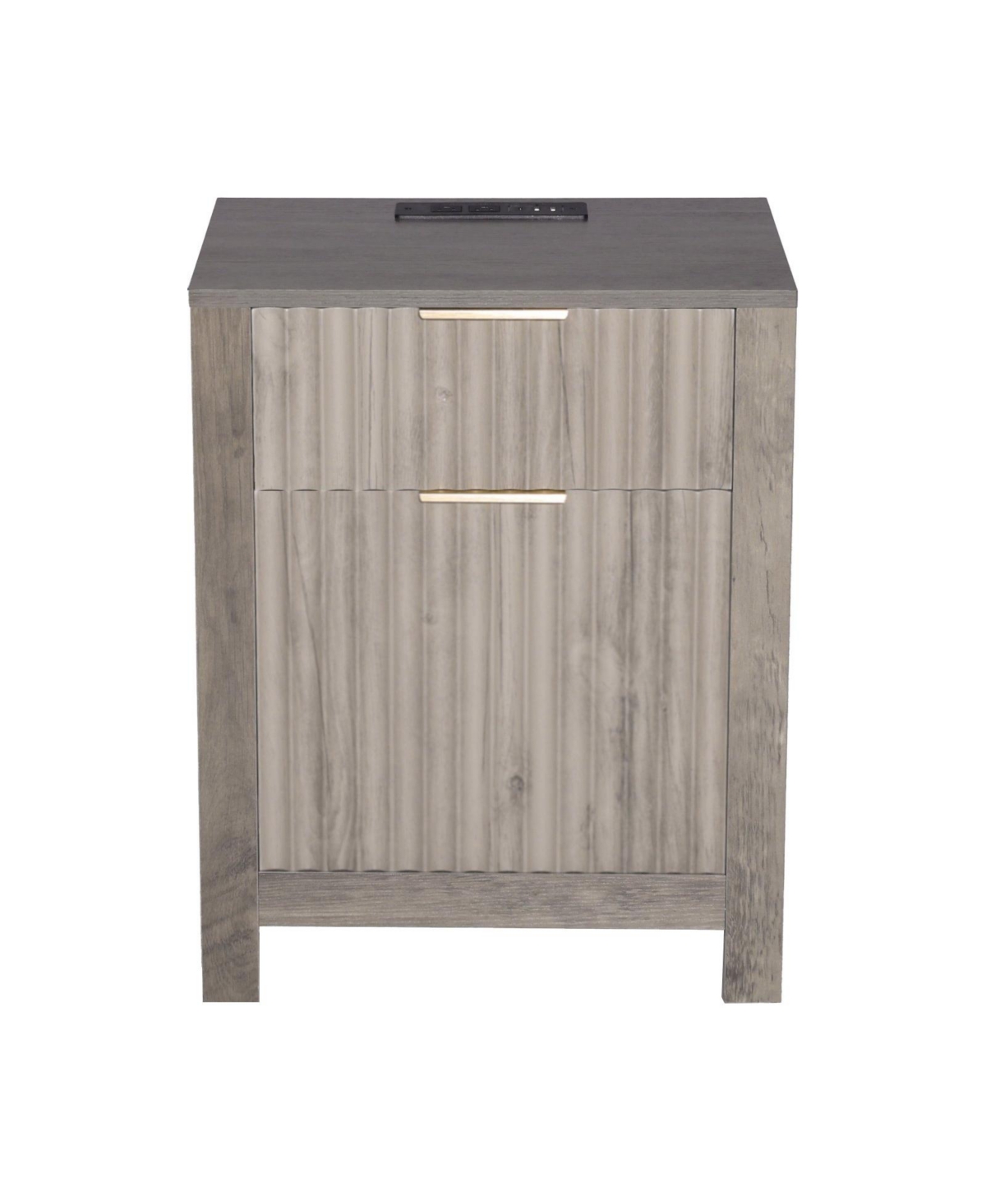 Click here for Gouun 2-Pc. Farmhouse Wood End Table Set with Char... prices