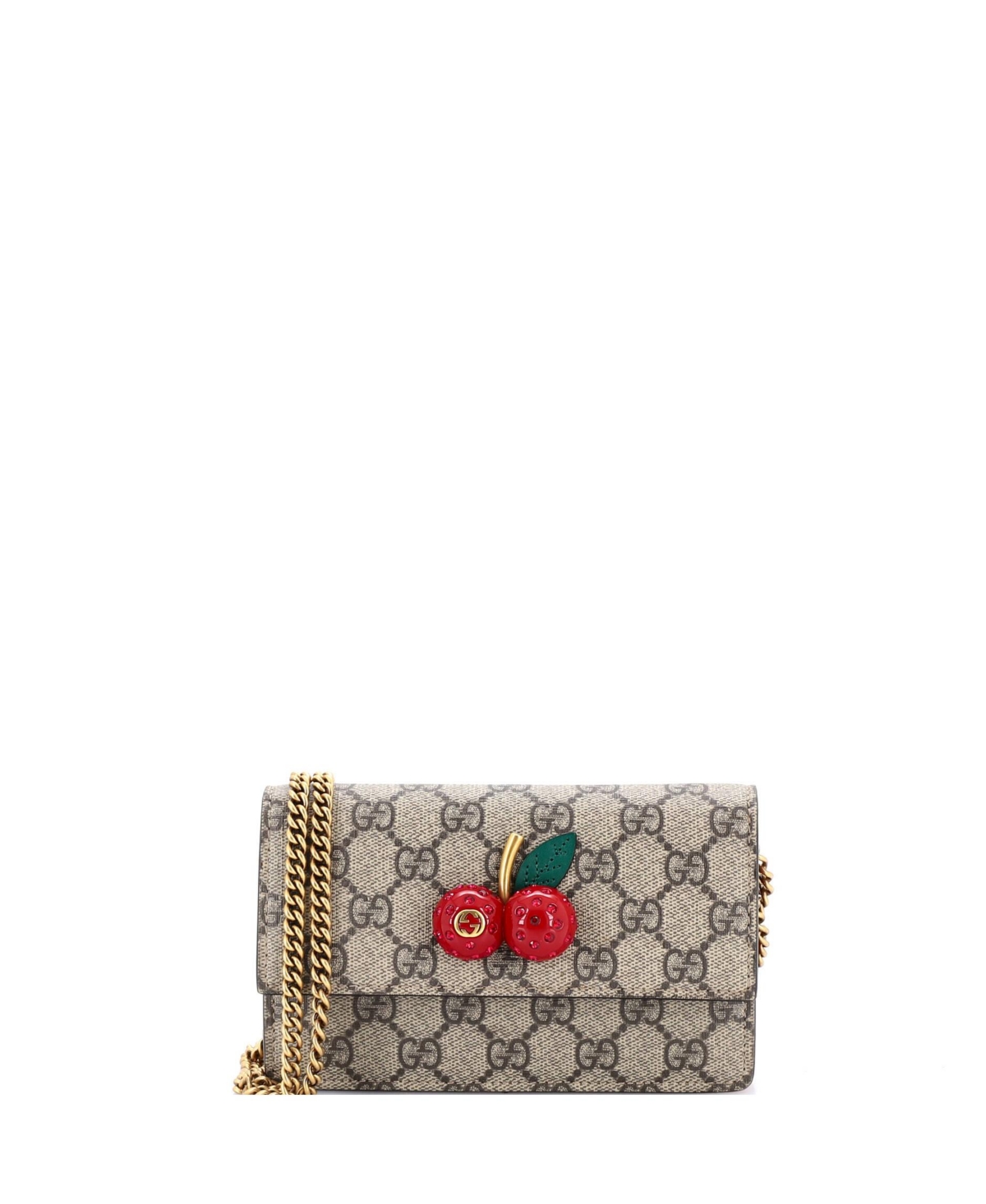 Click here for Pre-Owned Gucci Mini Cherries Wallet on Chain Gg C... prices