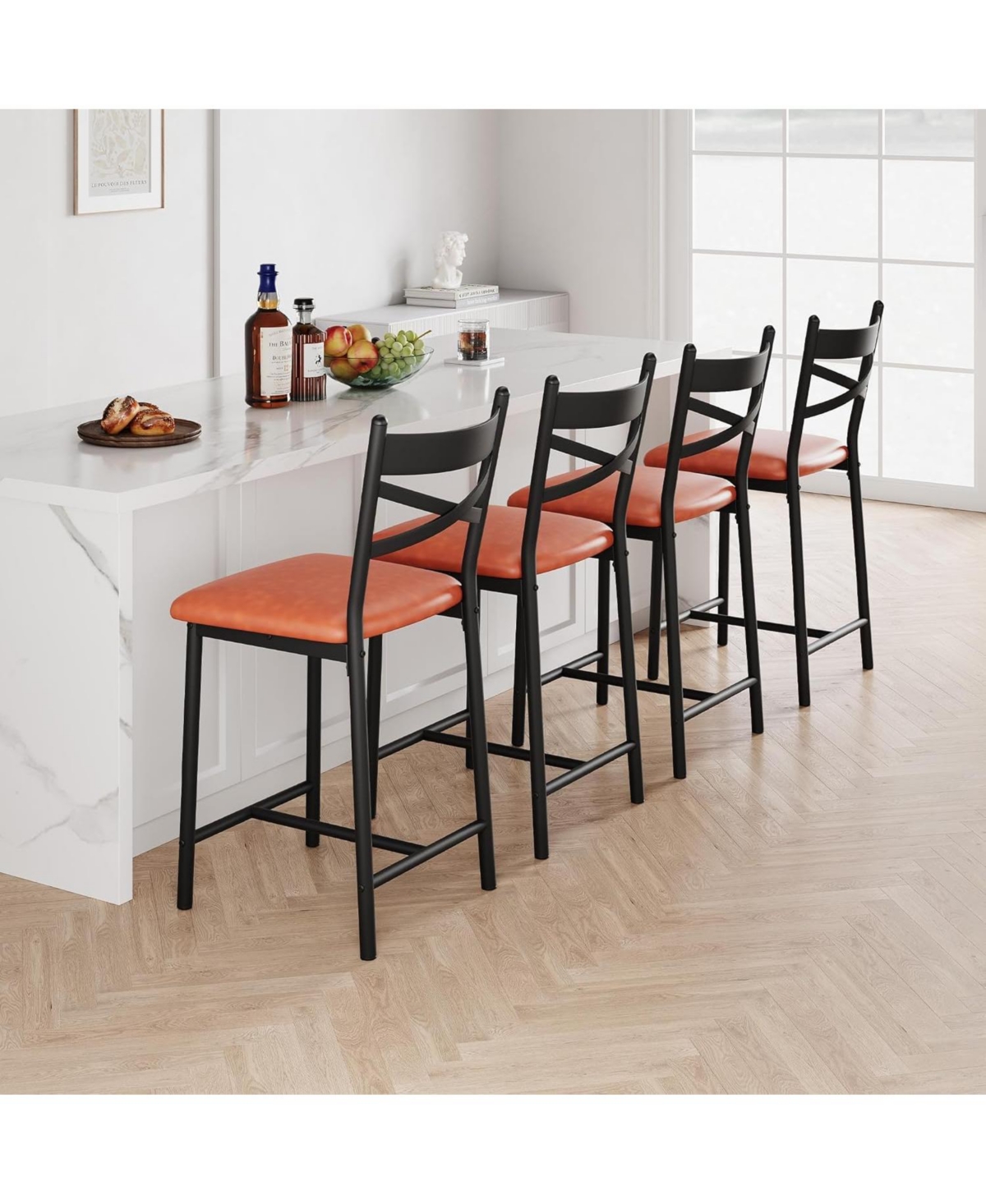 Click here for gaomon Dining Chair Bar Stools Set of 4 - Kitchen... prices