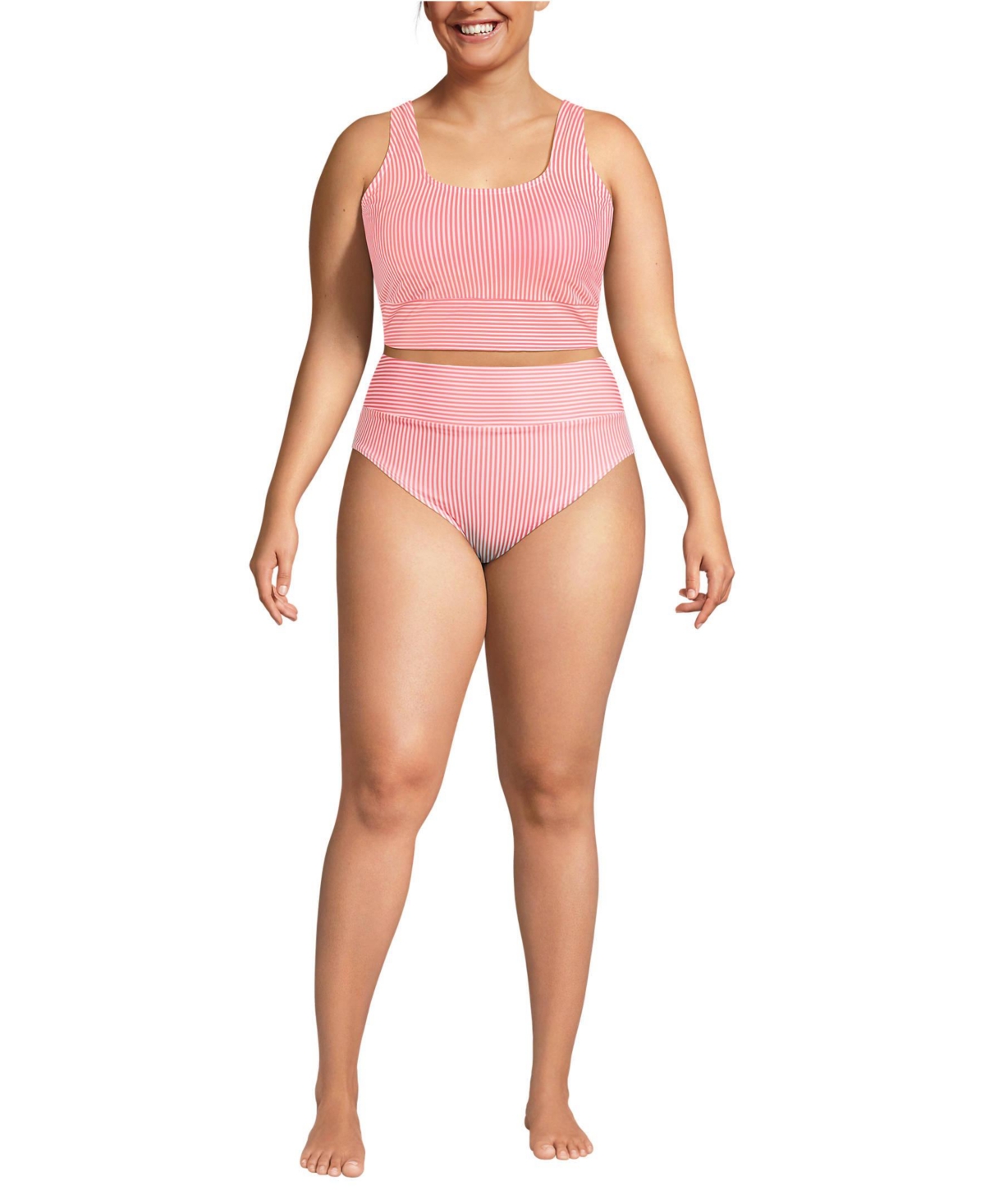 Click here for Lands End Womens Plus Size Tugless Midkini Top and... prices