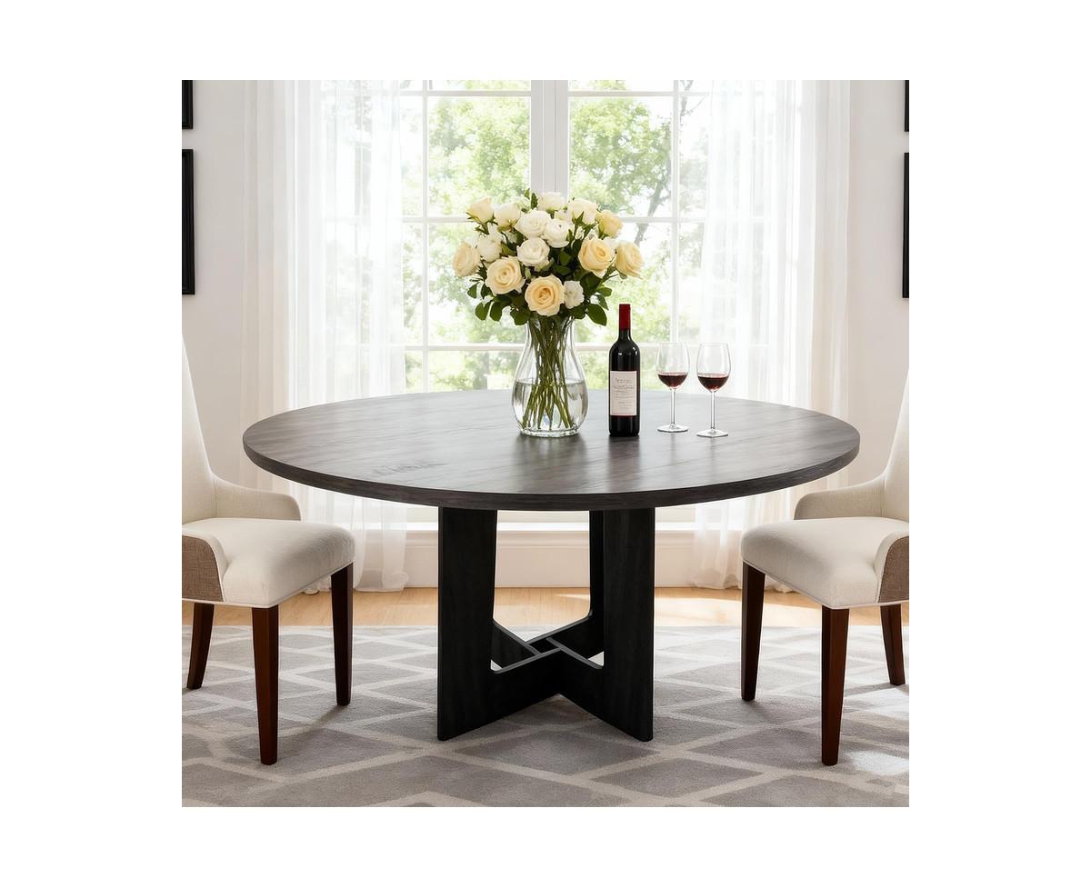 Click here for gaomon 4-Person Farmhouse Round Dining Table with... prices
