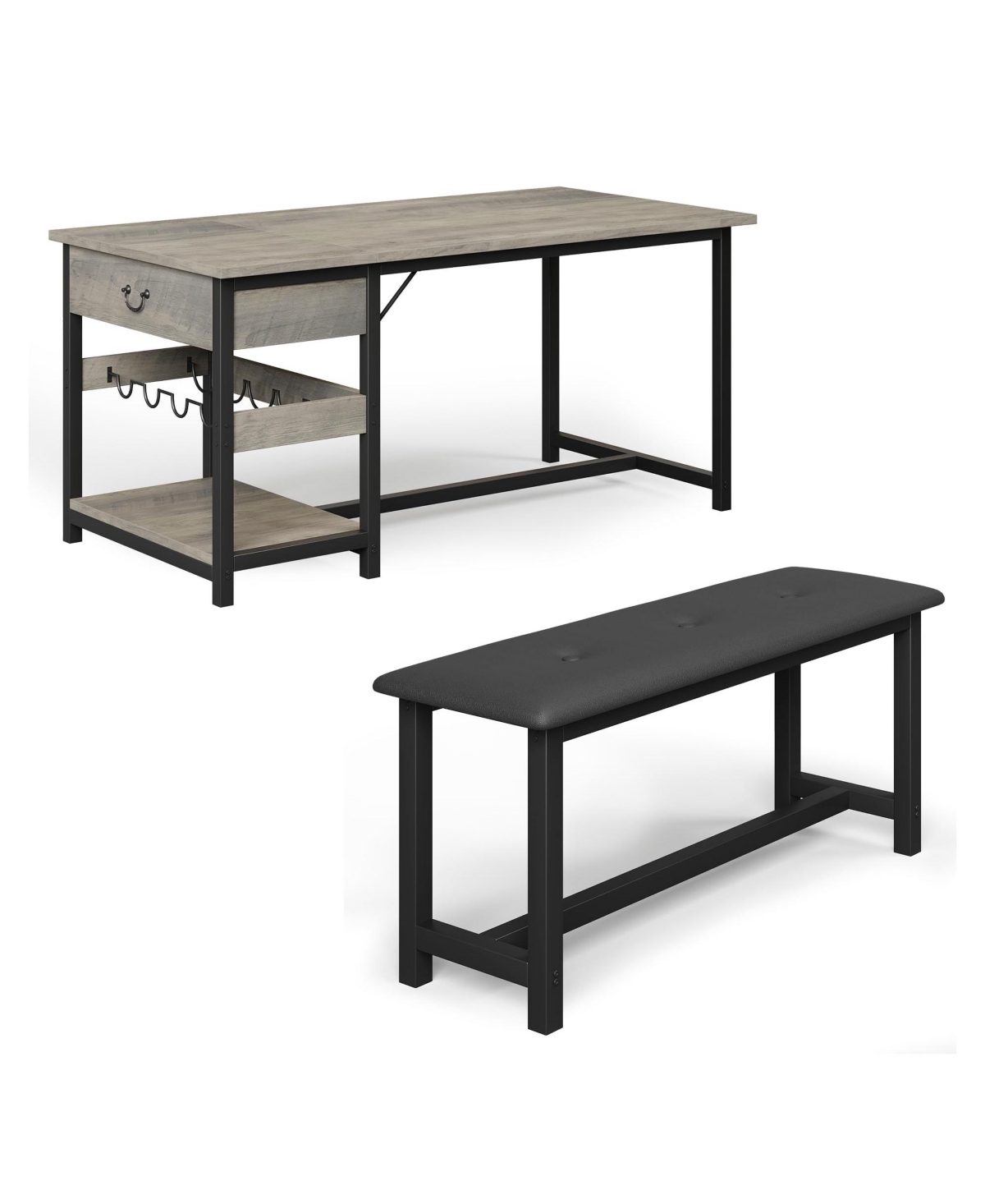 Click here for gaomon 4-Person Space-Saving Dining Set with Wine... prices