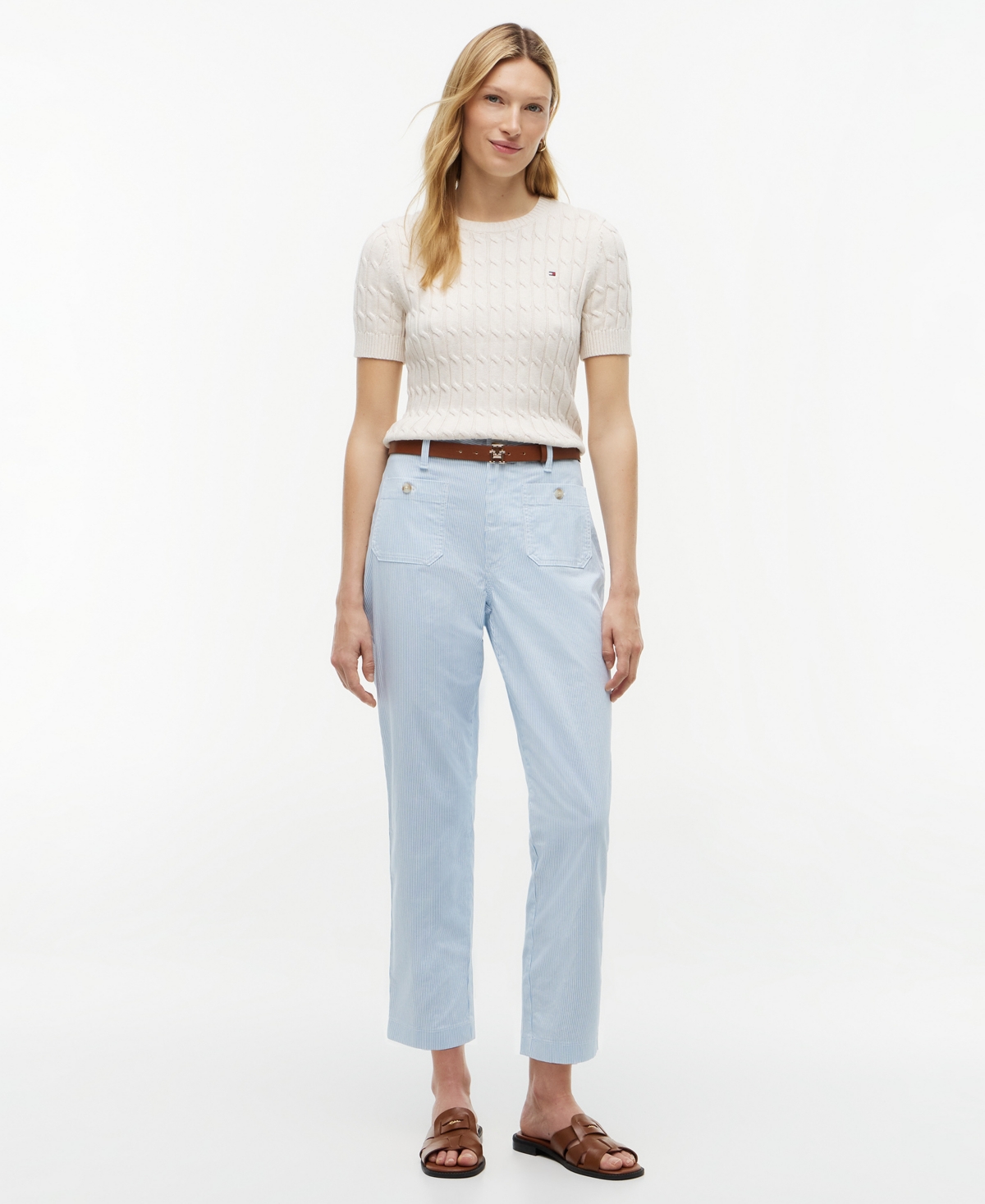 Click here for Tommy Hilfiger Womens Twill Patch Pocket Chinos Pa... prices