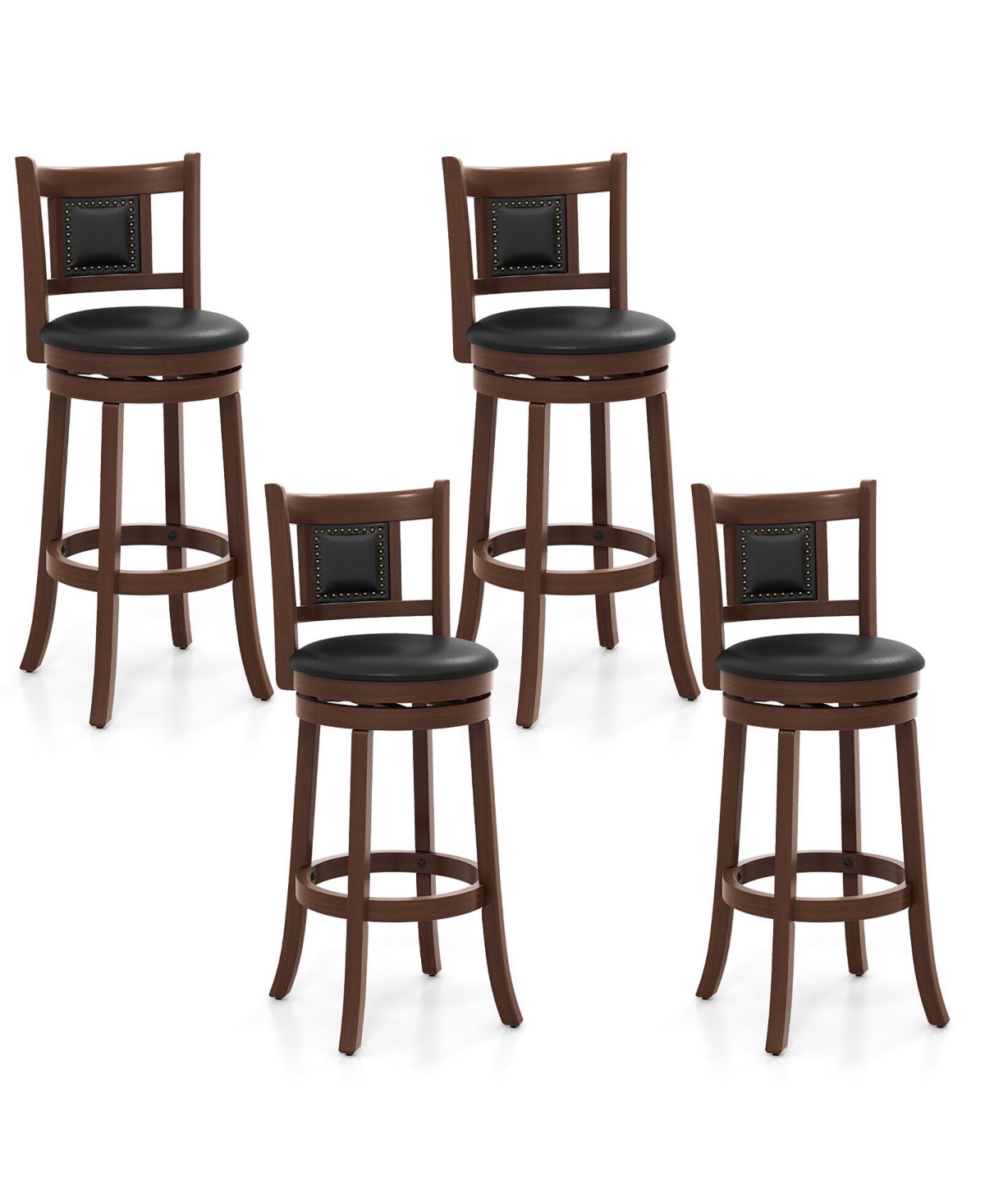 Click here for Gymax 30.5 Swivel Bar Stool Set of 4 Counter Heigh... prices