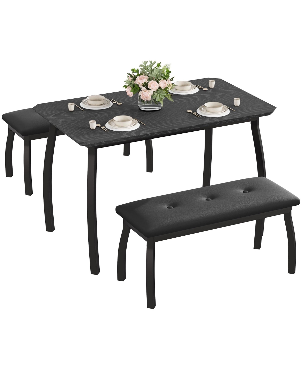 Click here for gaomon 3-Piece Modern Retro 2-Person Dining Set wi... prices