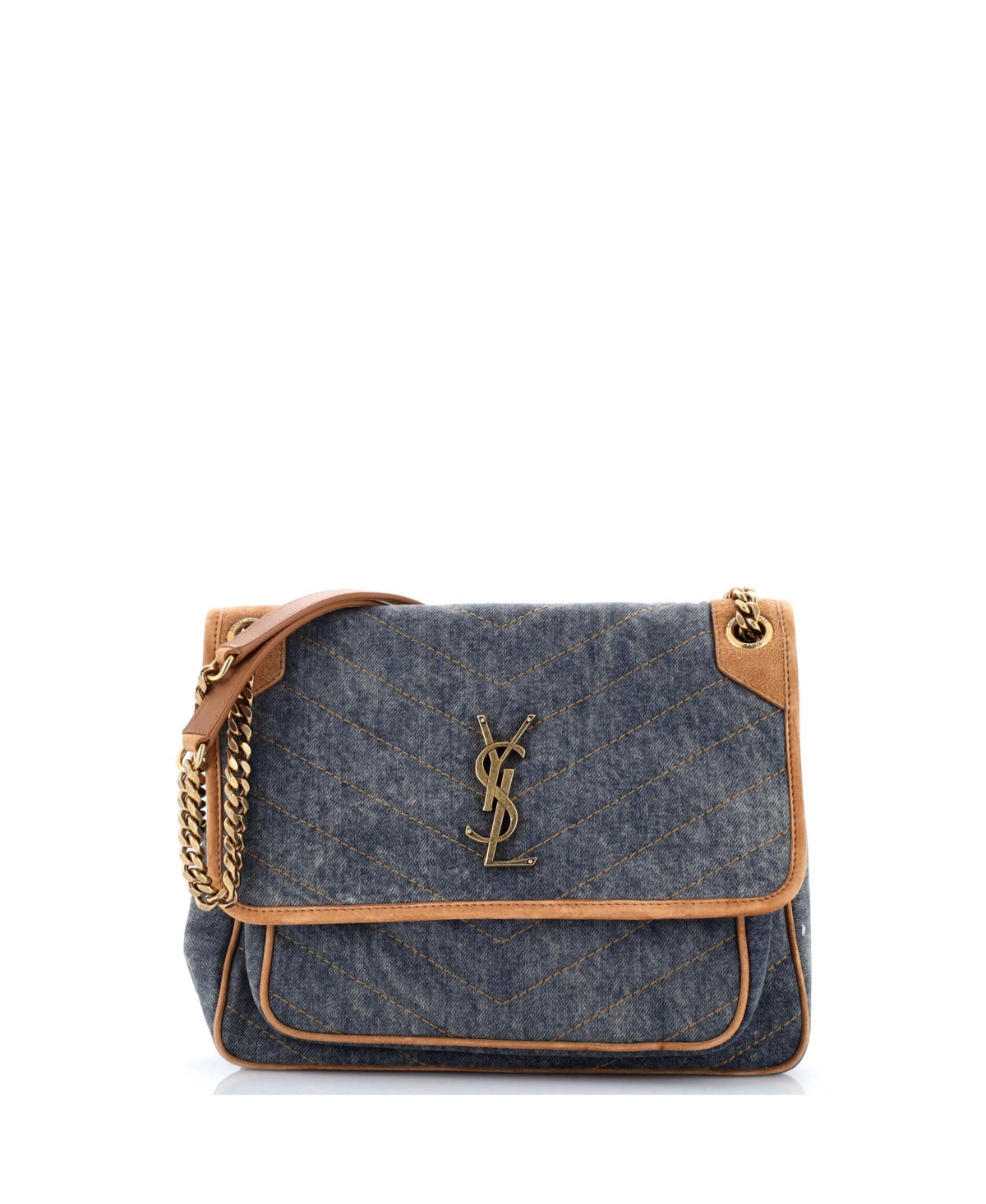 Click here for Pre-Owned Saint Laurent Medium Niki Chain Flap Bag... prices