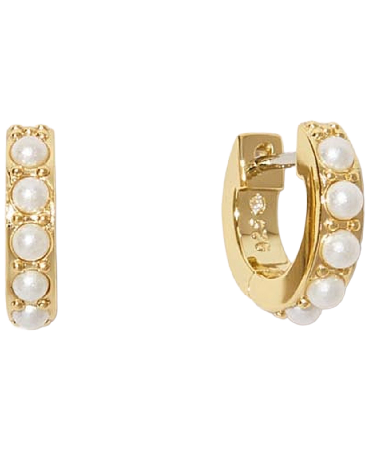 Click here for Ana Luisa Ashley Mother of Pearl Gold-Plated Huggi... prices