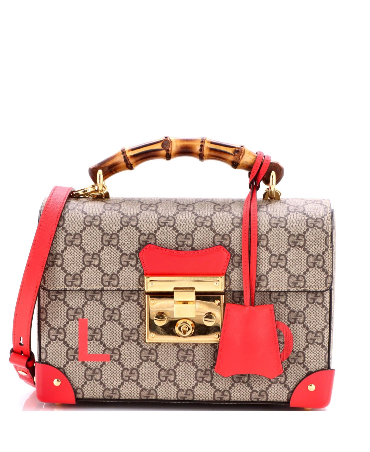 Click here for Pre-Owned Gucci Small Padlock Bamboo Shoulder Bag... prices