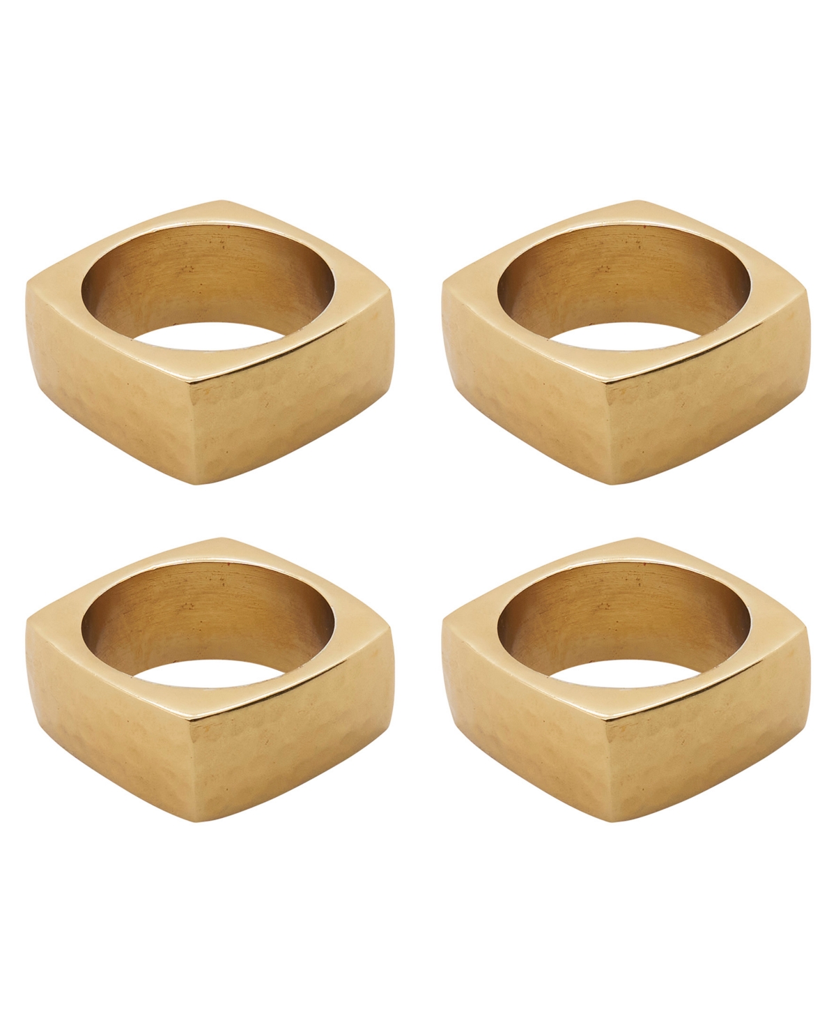 Click here for Saro Lifestyle Geometric Aluminum Napkin Rings  Se... prices