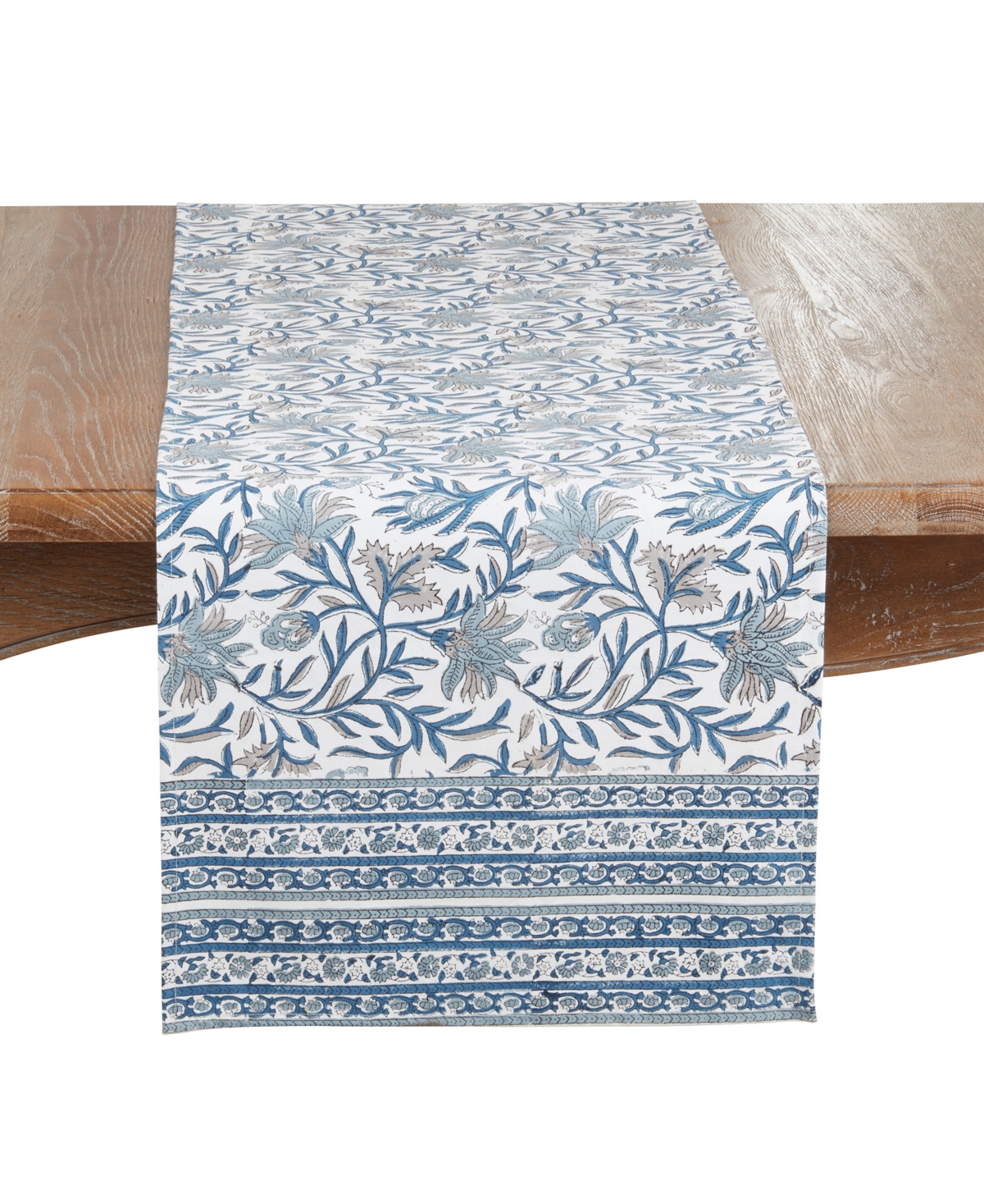 Click here for Saro Lifestyle Floral Cotton Table Runner  16 x 72... prices