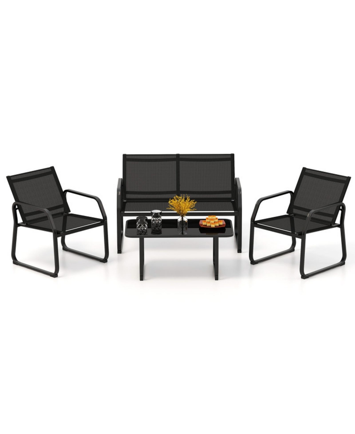 Click here for Gouun 4-Piece Patio Conversation Set with Breathab... prices