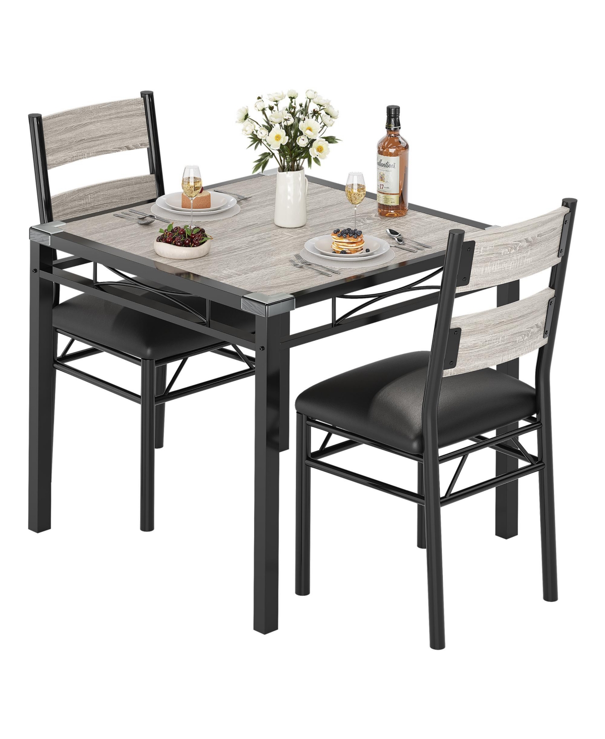Click here for gaomon 2-Person Dining Table Set with Padded Chair... prices