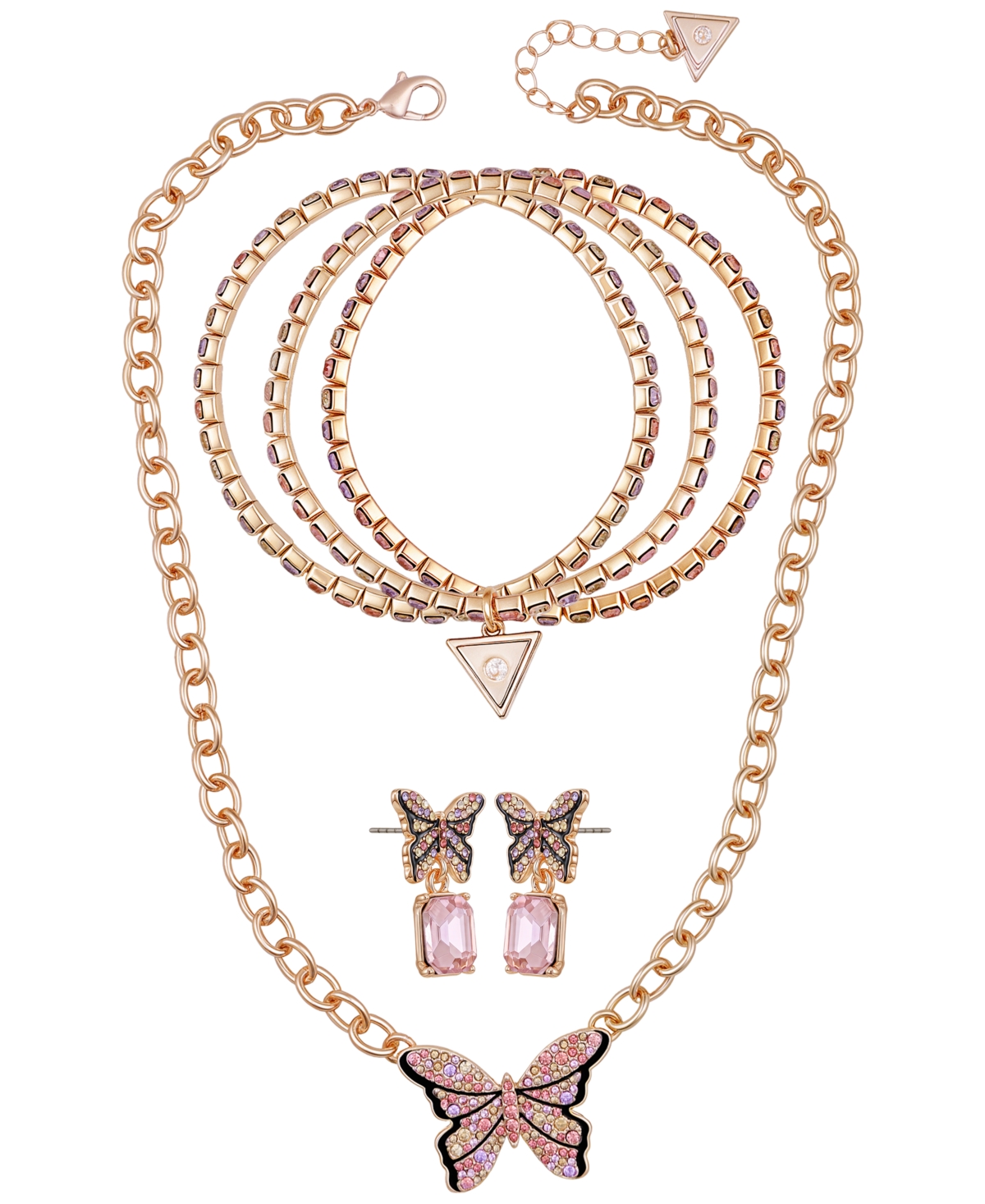 Click here for Guess 3-Pc. Gold-Tone Necklace  Bracelet & Stud Ea... prices