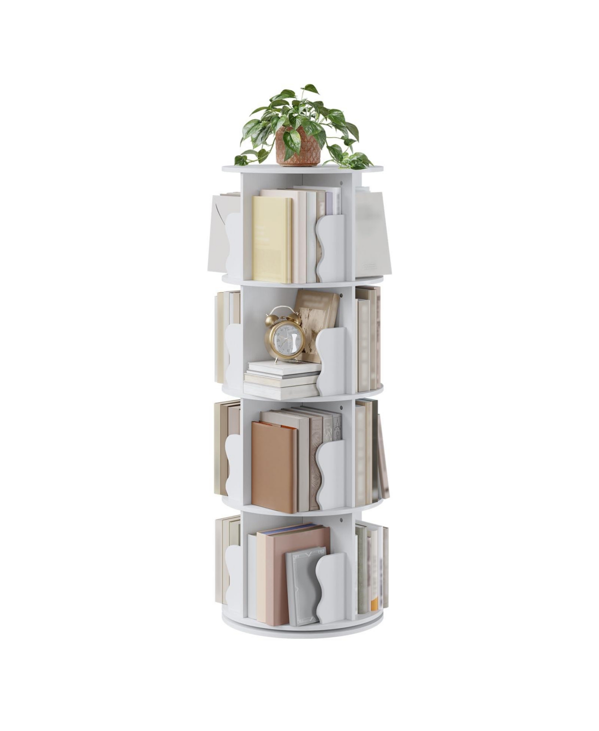 Click here for gaomon 4-Tier 360degree(s) Rotating Corner Bookshe... prices
