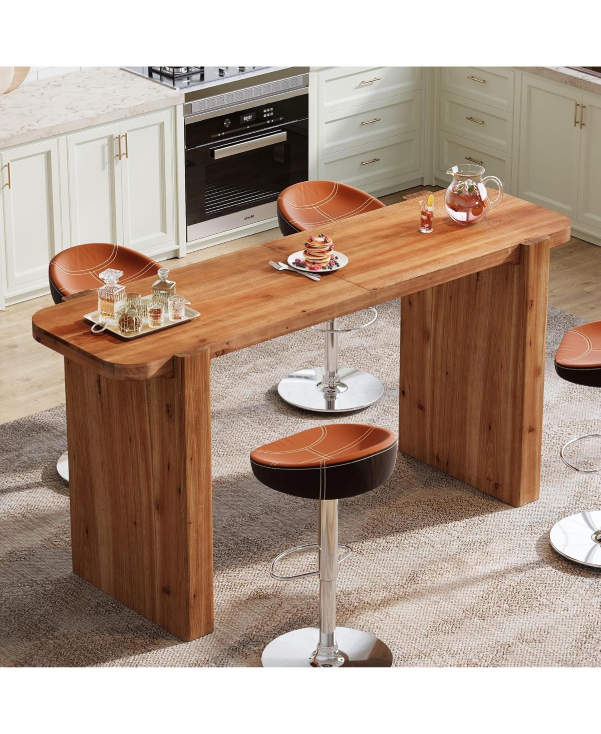 Click here for Tribesigns Solid Wood Bar Table  63-Inch Long Coun... prices