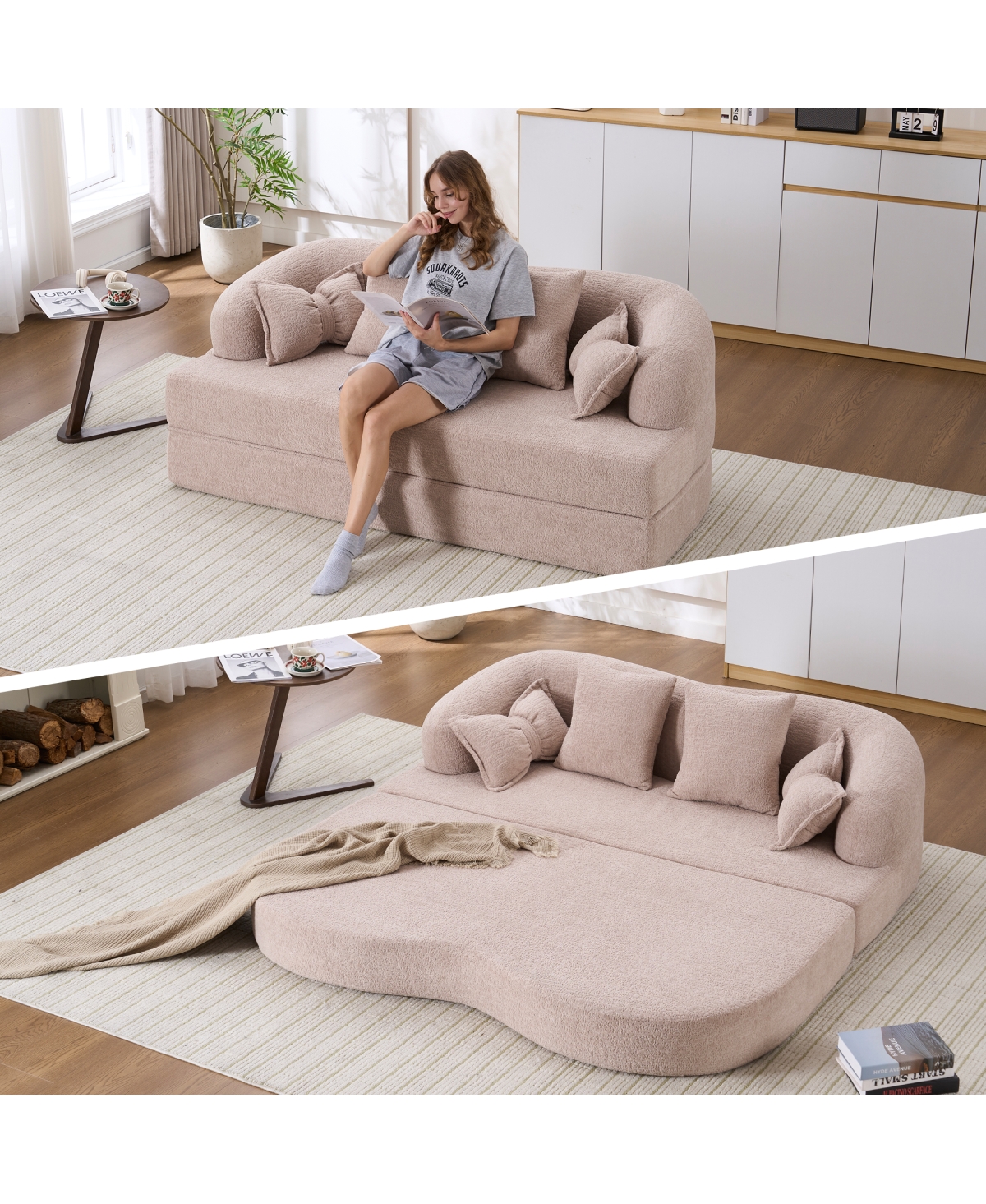 Click here for Streamdale Furniture 2-in-1 Foldable Sofa Bed  70... prices