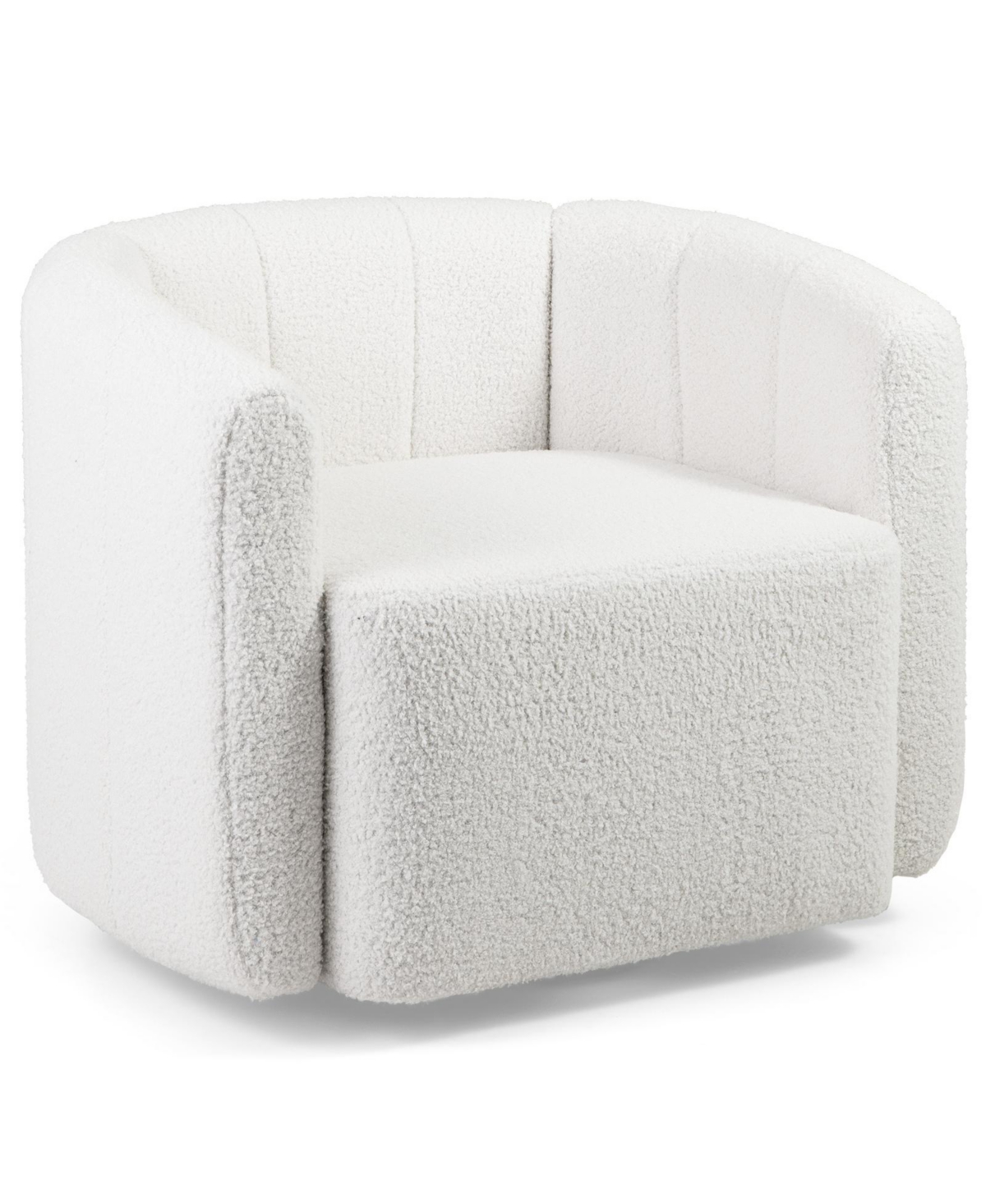 Click here for Gouun Sherpa Barrel Swivel Accent Chair with Curve... prices