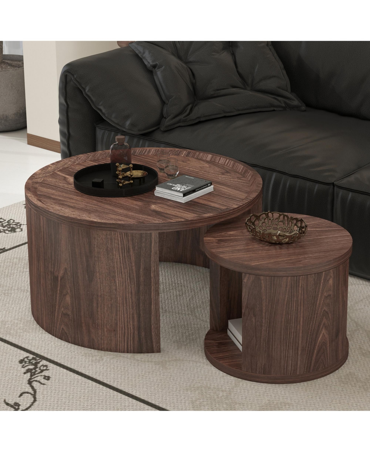 Click here for Rainsken Modern Circular Nesting Coffee Table Set... prices