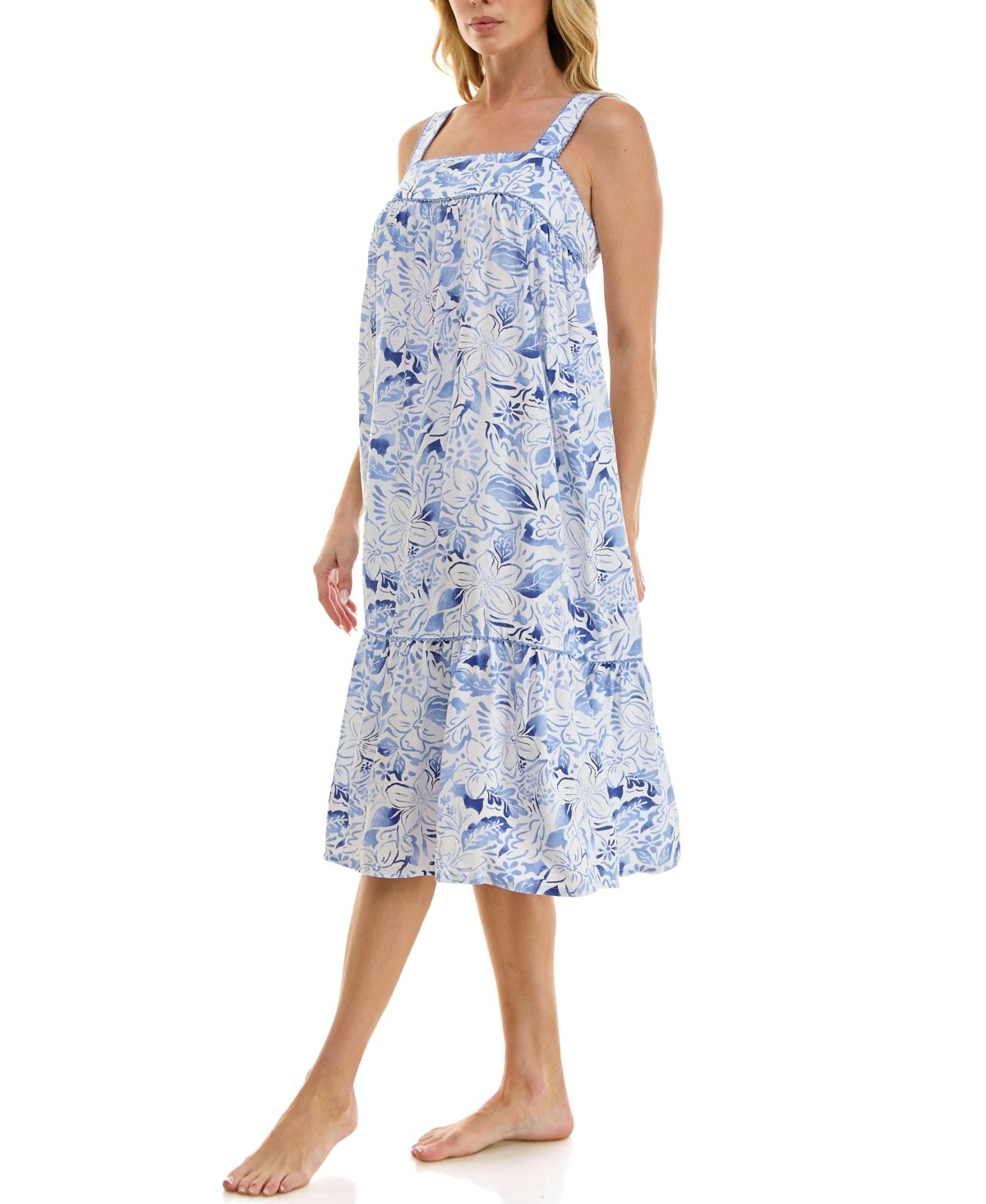 Click here for Roudelain Womens Sleeveless Square Neck Tiered Nig... prices