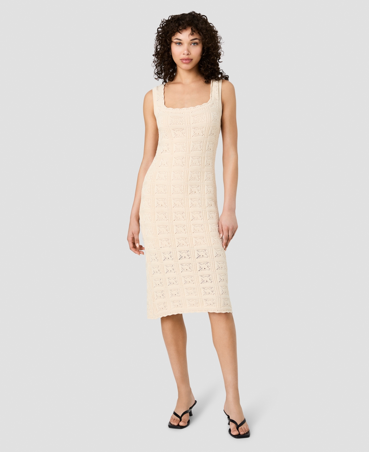 Click here for French Connection Womens Nellis Square Crochet Kni... prices