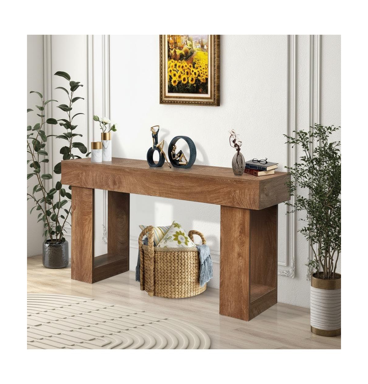 Click here for gaomon 63 Inches Long Console Table  Wooden Entry... prices