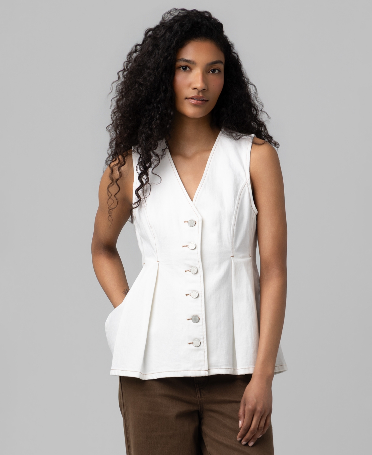 Click here for Blank Nyc Womens V-Neck Sleeveless Top - See You A... prices