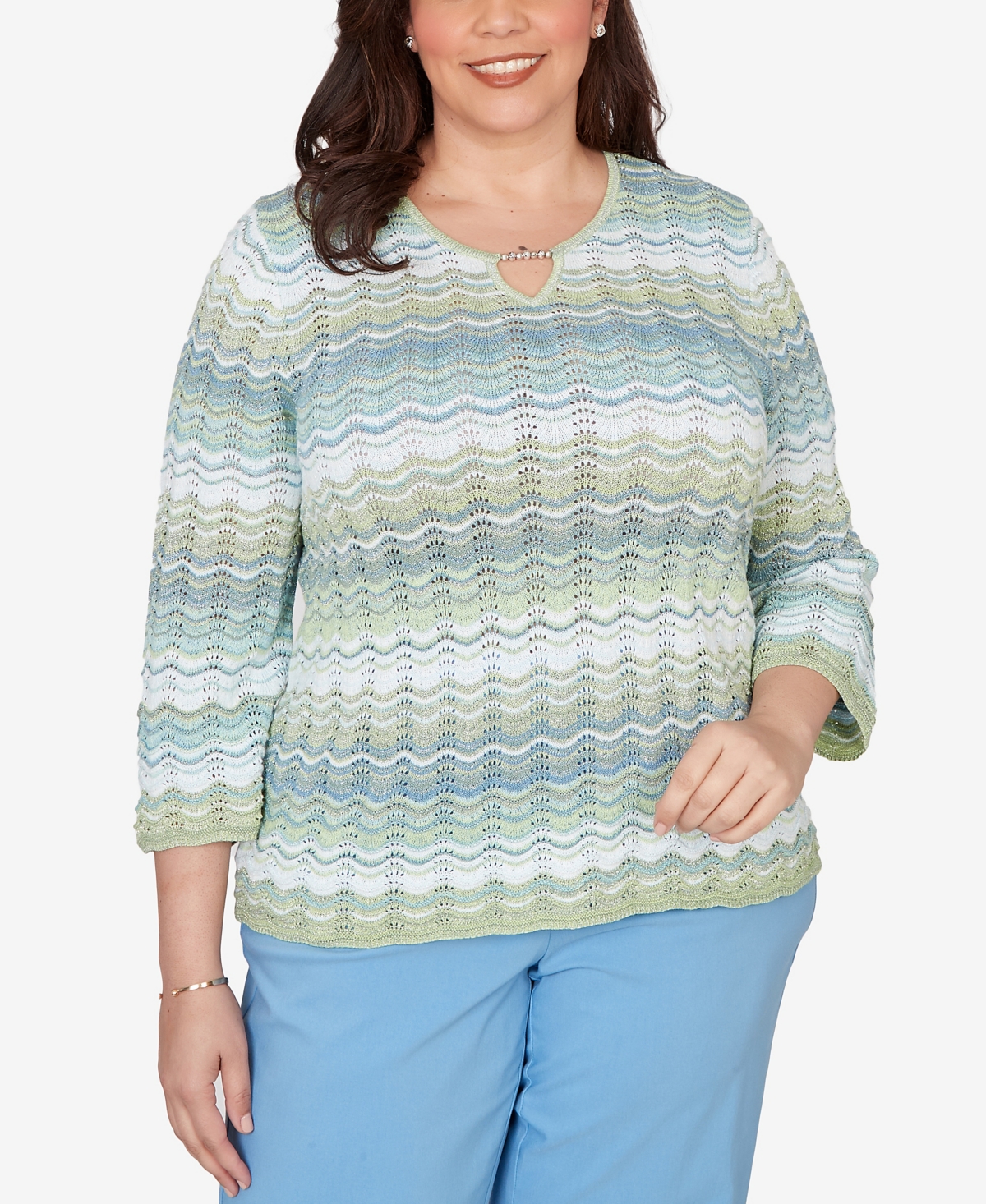 Click here for Alfred Dunner Plus Size St. Augustine Textured Spa... prices