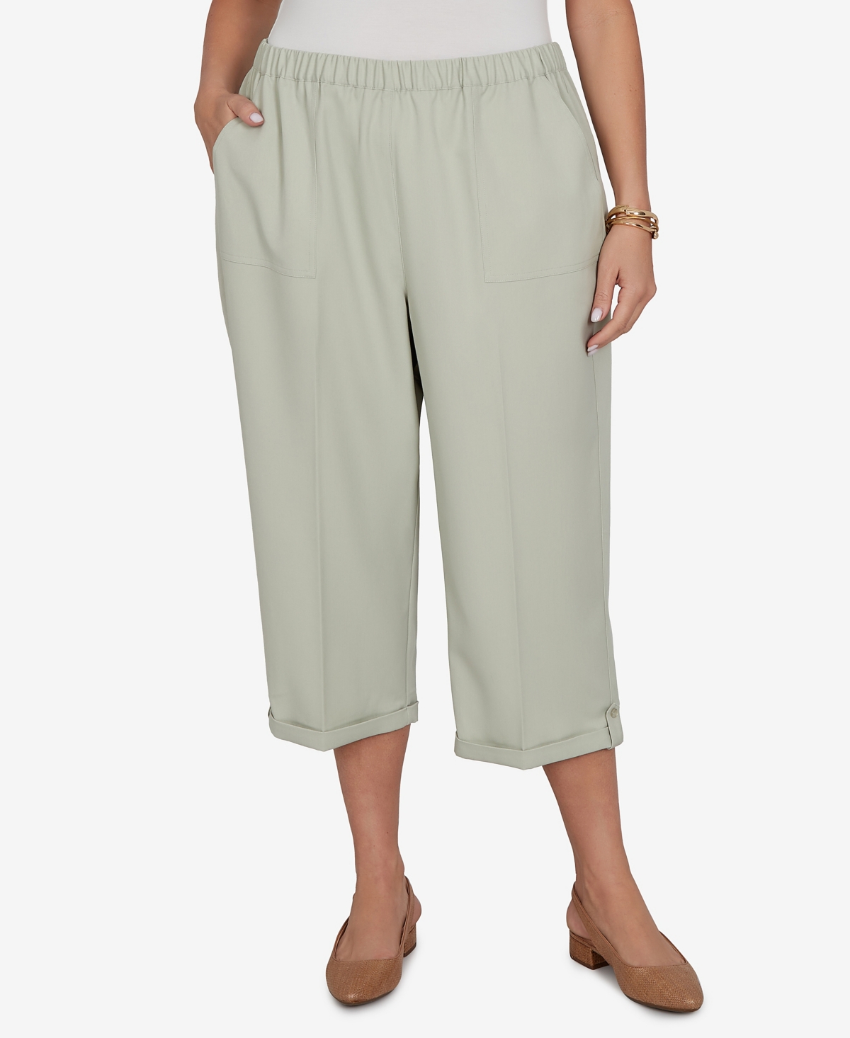 Click here for Alfred Dunner Plus Size Vintage Charm Front Pocket... prices