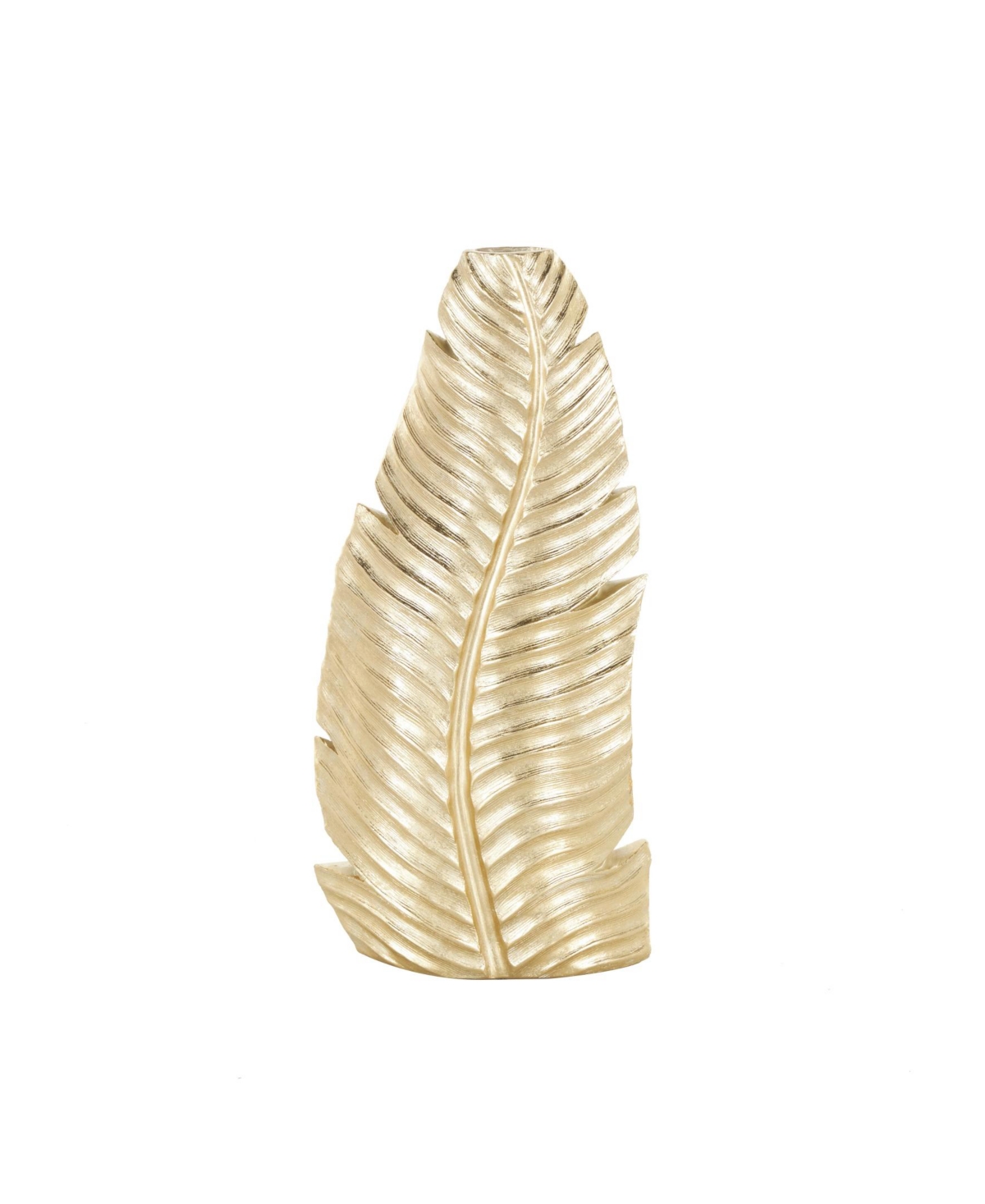 Click here for Rosemary Lane 17.5 Polystone Leaf Vase - Gold prices
