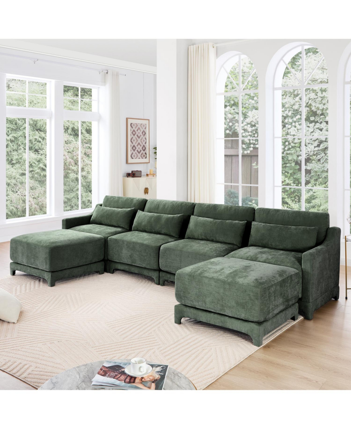 Click here for Streamdale Furniture Chenille 4-Seater Sofa with O... prices