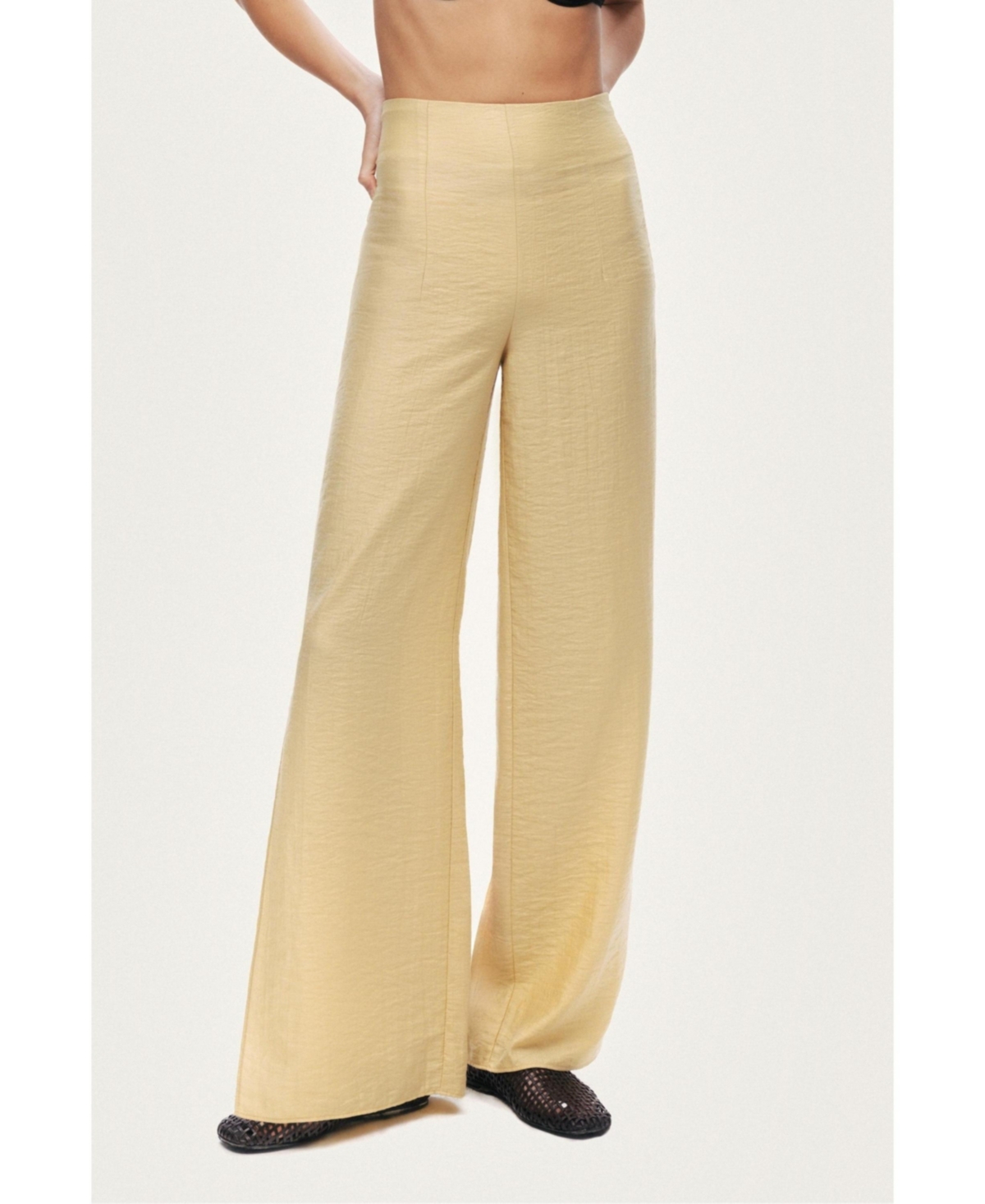 Click here for Nocturne Womens Straight-Leg Relaxed Pants - Yello... prices