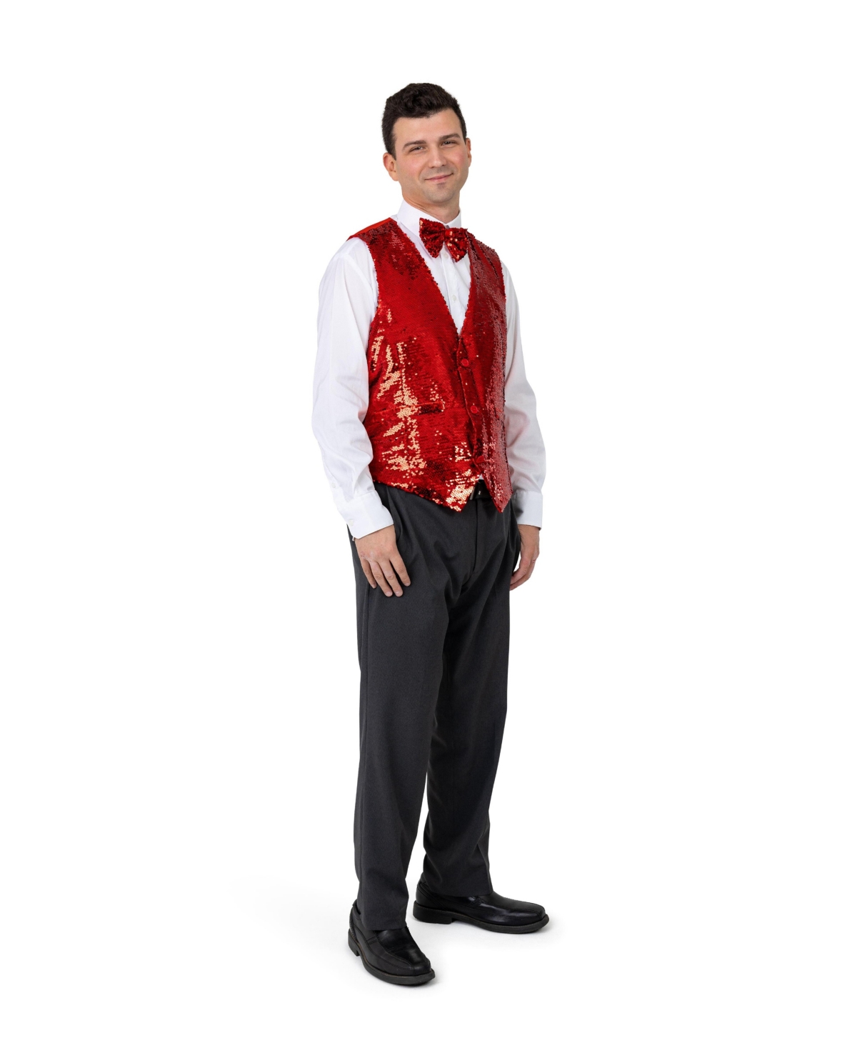 Click here for Dress Up America Sequin Vest with Bowtie - Adults... prices