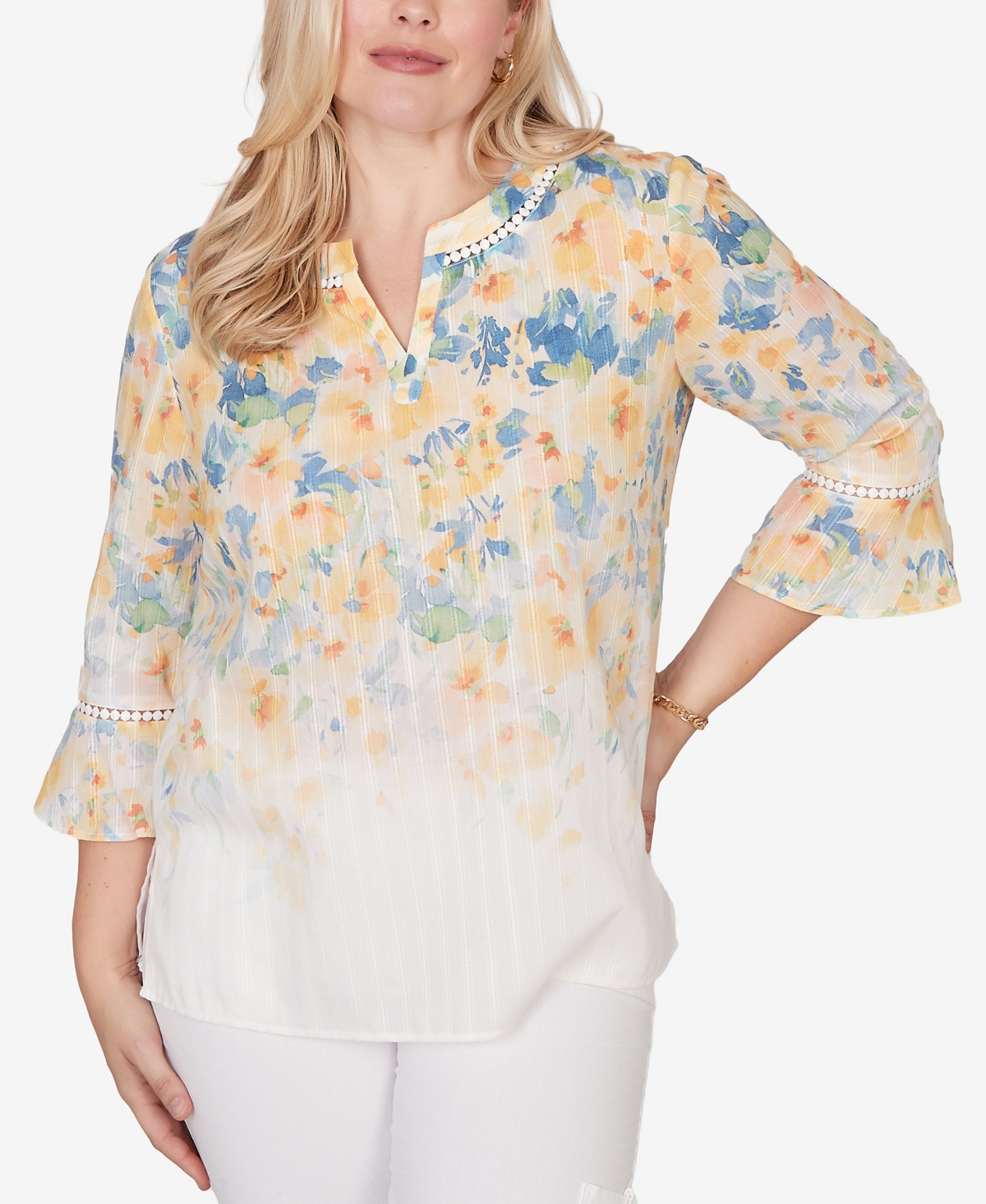 Click here for Alfred Dunner Womens Out of the Blue Falling Flora... prices