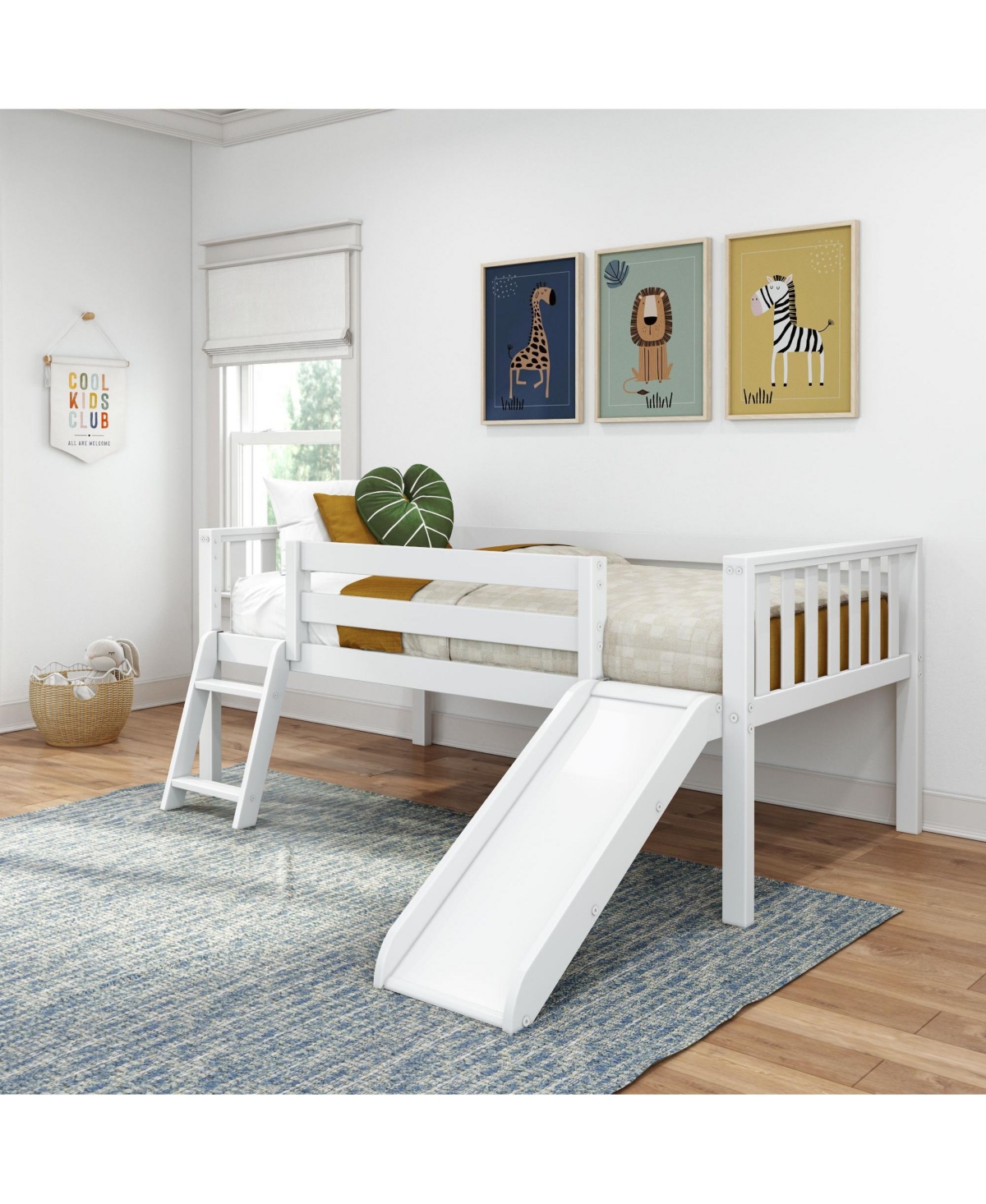 Click here for Max and Lily Soren Ultra Low Loft with Slide - Whi... prices