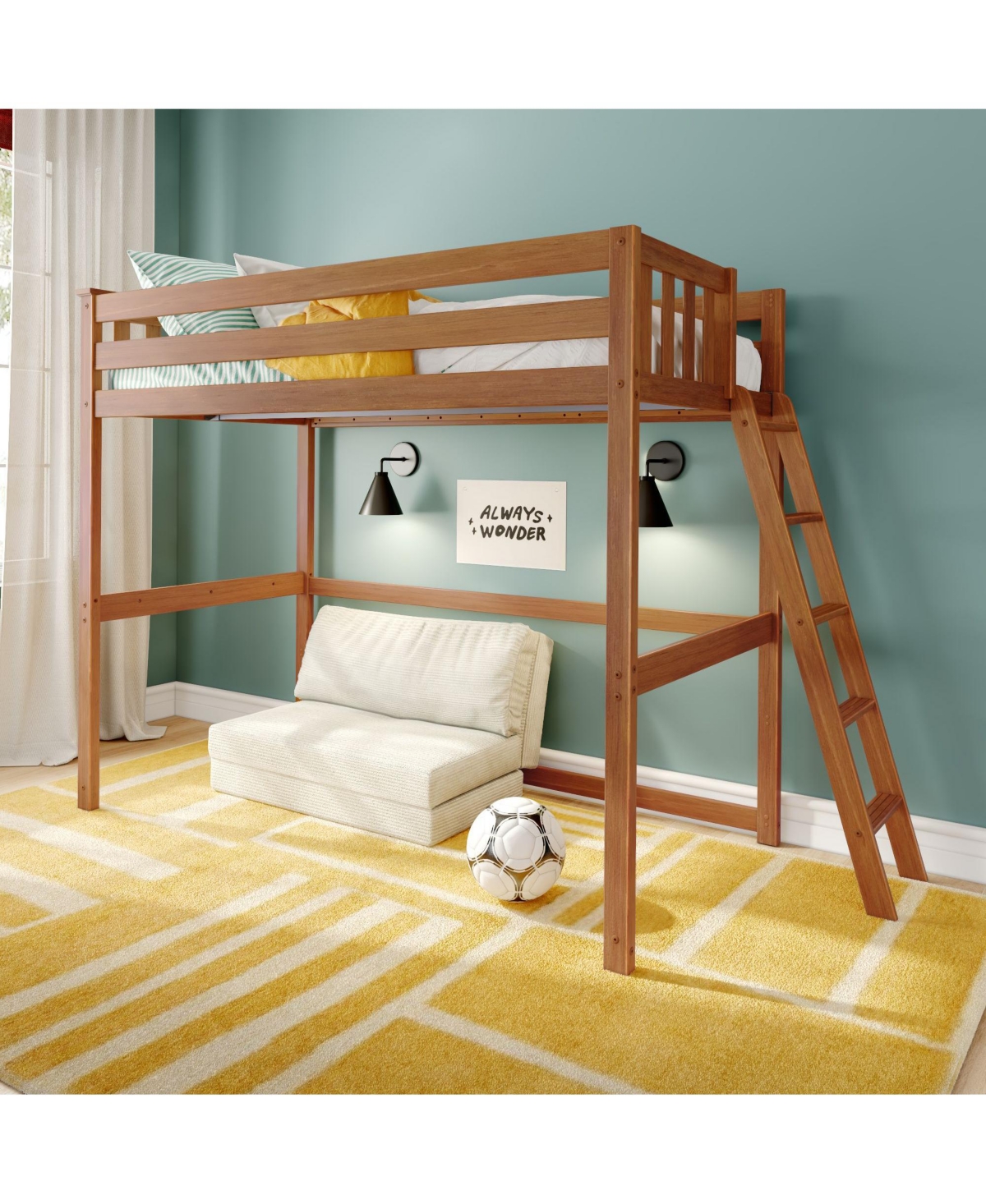 Click here for Max and Lily Classic Twin High Loft with Ladder on... prices