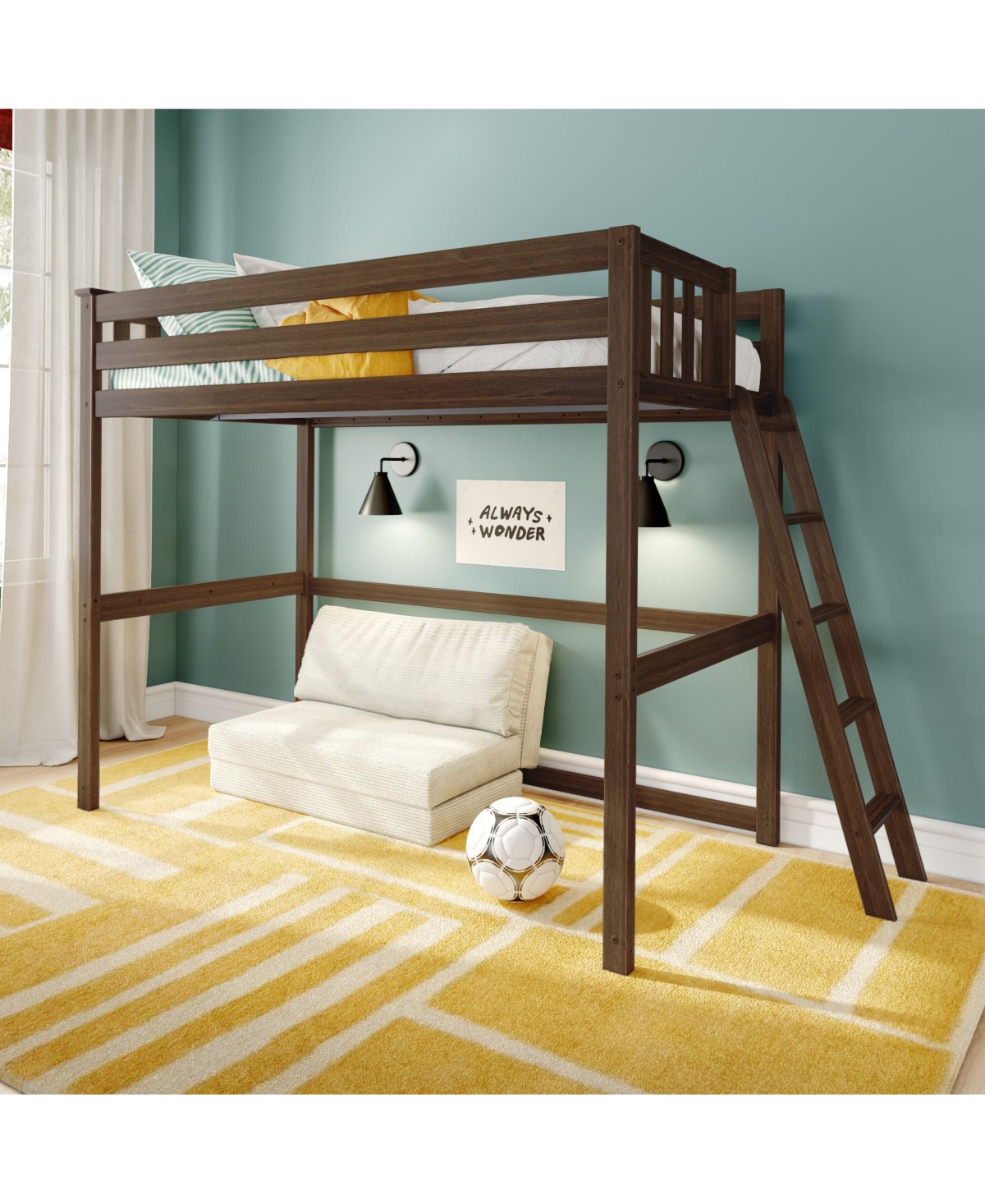 Click here for Max and Lily Classic Twin High Loft with Ladder on... prices