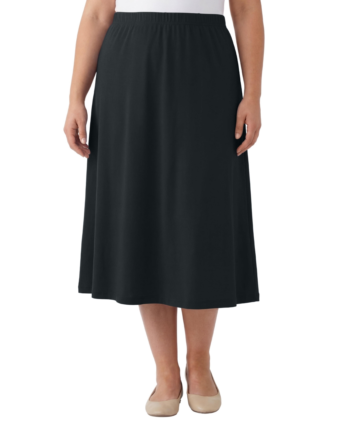 Click here for Woman Within Womens Within 7-Day Knit A-Line Skirt... prices