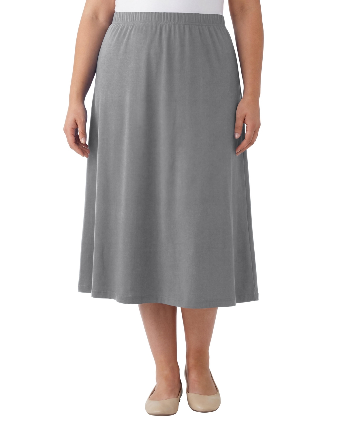 Click here for Woman Within Womens Within 7-Day Knit A-Line Skirt... prices