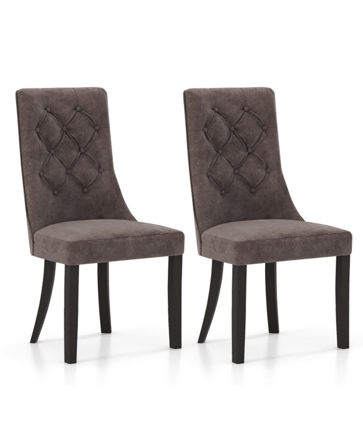 Click here for Gouun Set of 2 Tufted Velvet Dining Chairs with Hi... prices
