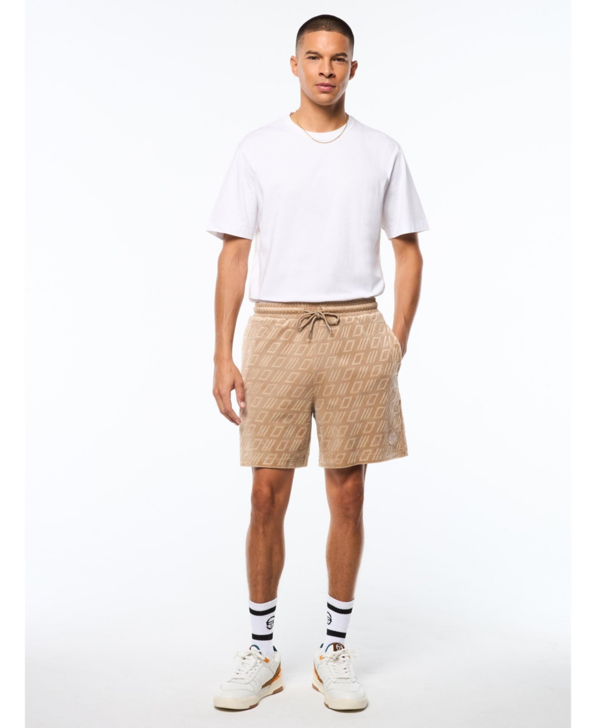 Click here for Sergio Tacchini Mens Bandiera Debossed Velour Shor... prices