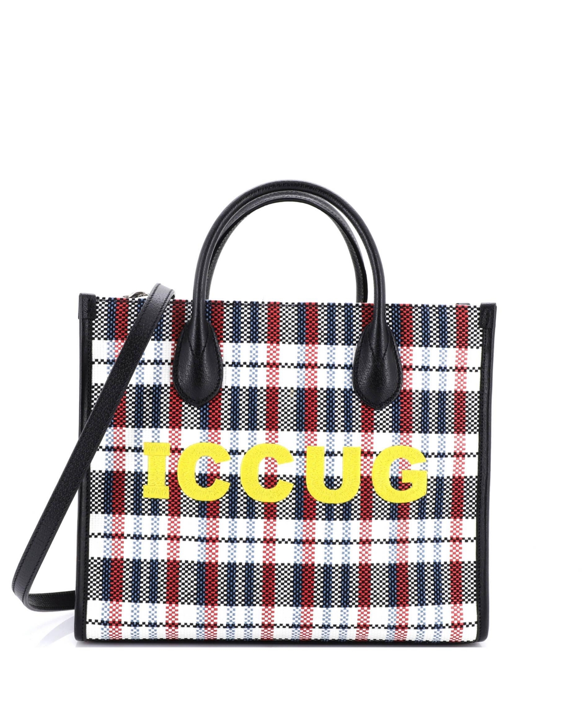 Click here for Pre-Owned Gucci Small Iccug Tote Embroidered Faux... prices