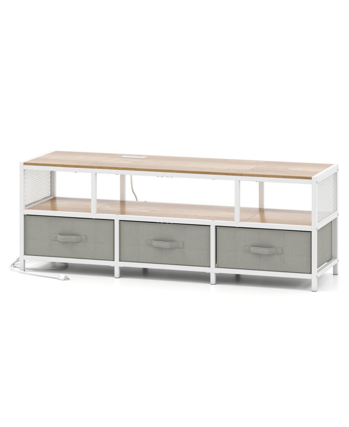 Click here for Gouun 55 in Tv Stand with Power Outlets and Fabric... prices
