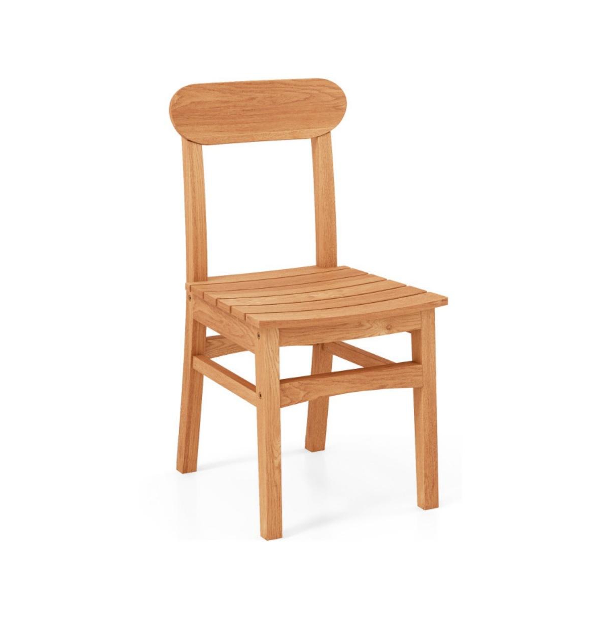Click here for Gouun Armless Teak Wood Patio Dining Chair with Sl... prices