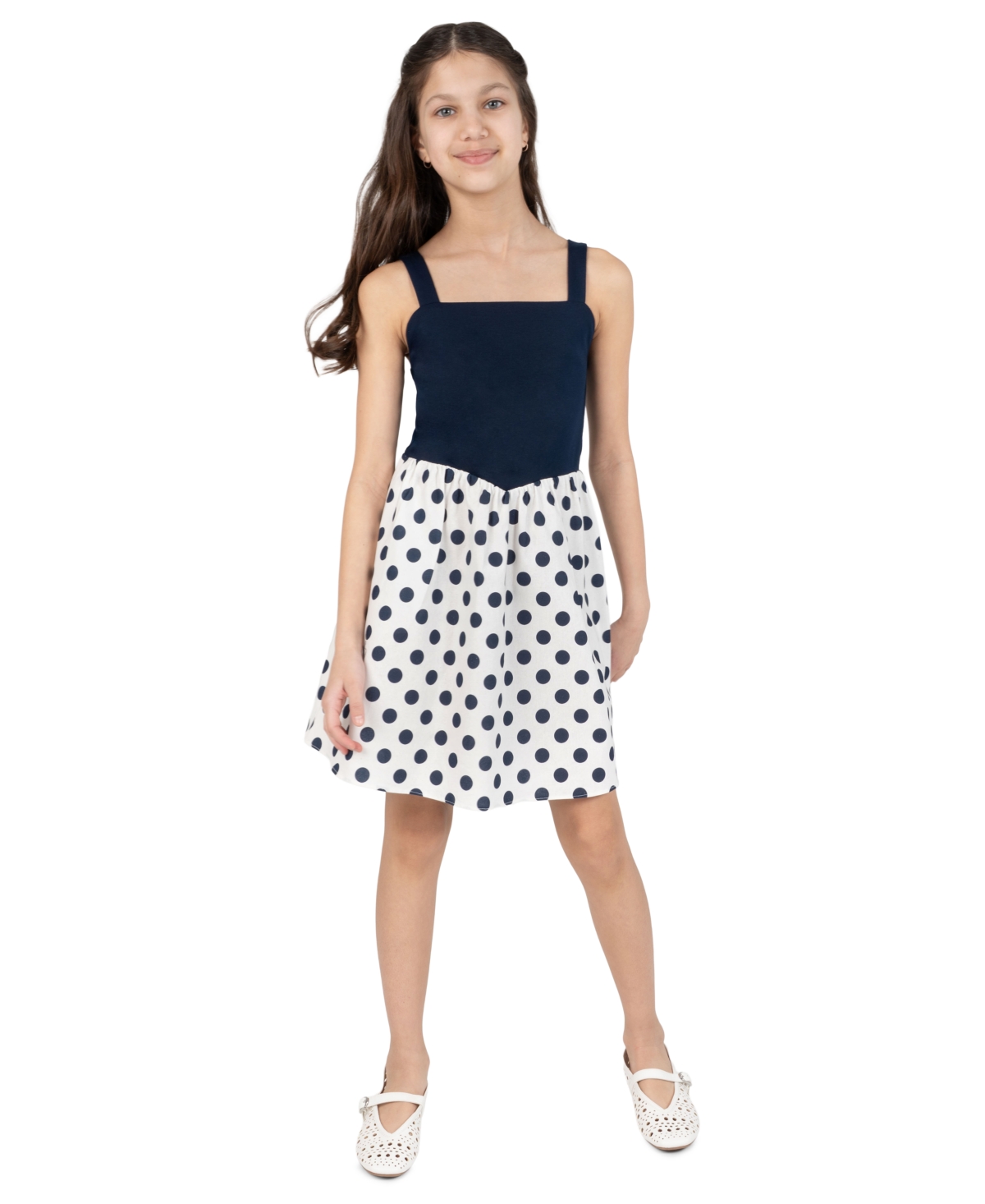 Click here for Rare Editions Girls 7-16 Knit Ponte To Polka Dot D... prices