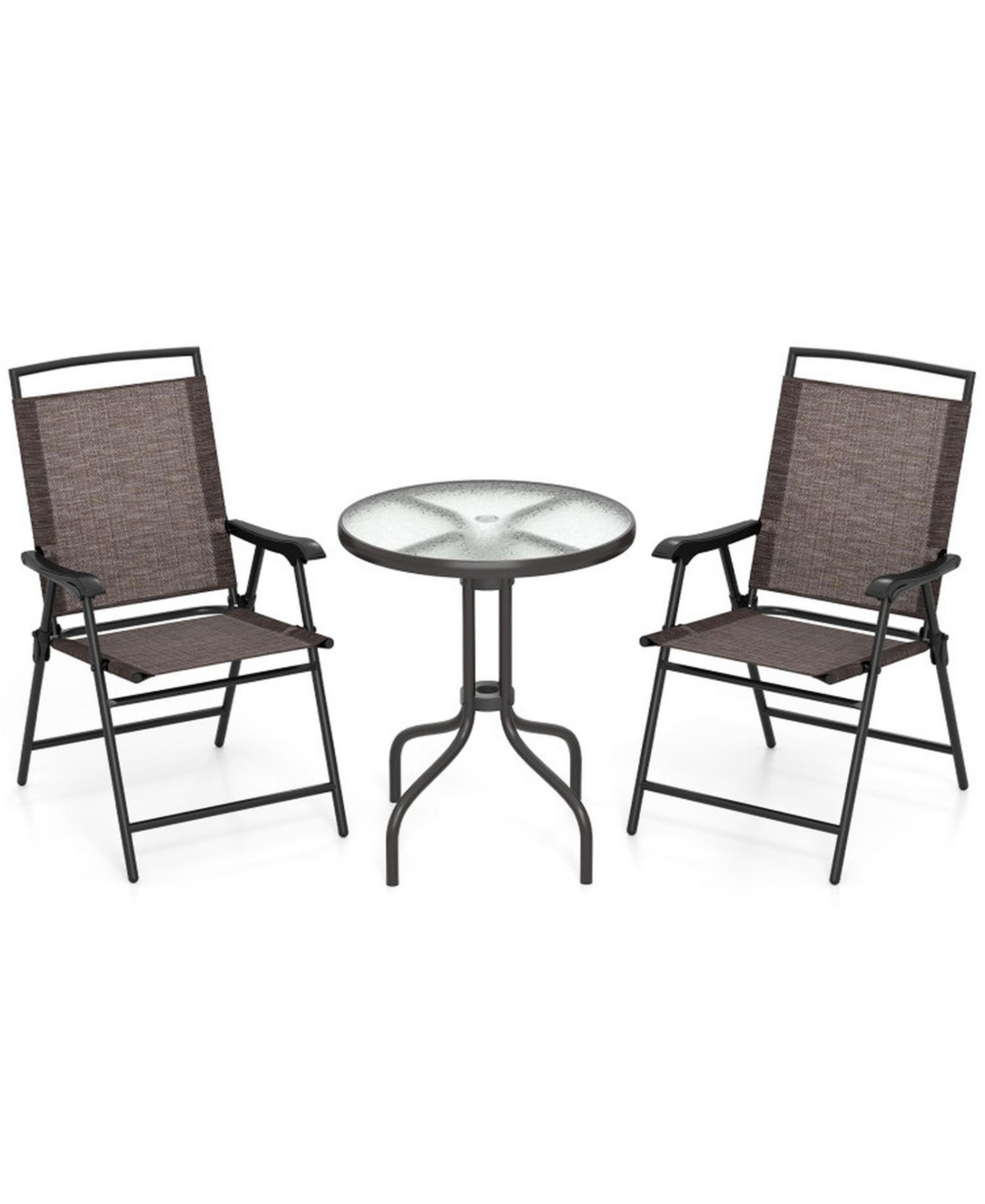 Click here for Gouun 3-Piece Patio Bistro Set with Round Tempered... prices