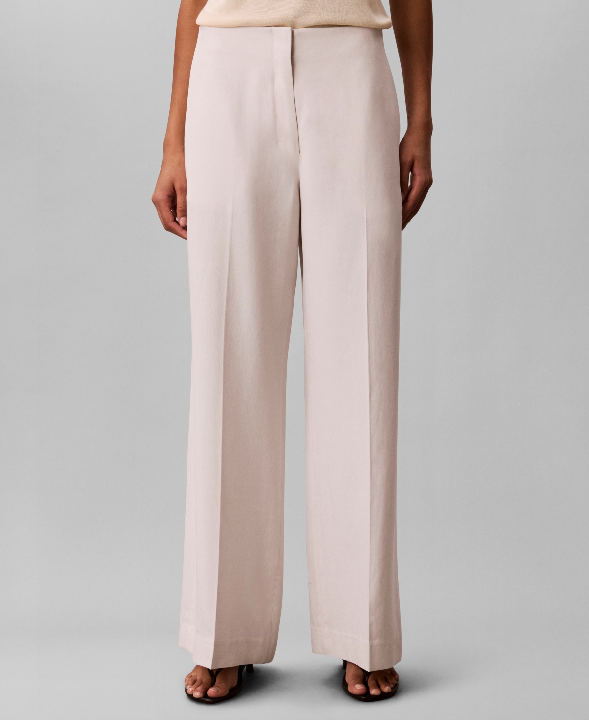 Click here for Calvin Klein Womens Wide-Leg Straight-Fit Dress Pa... prices