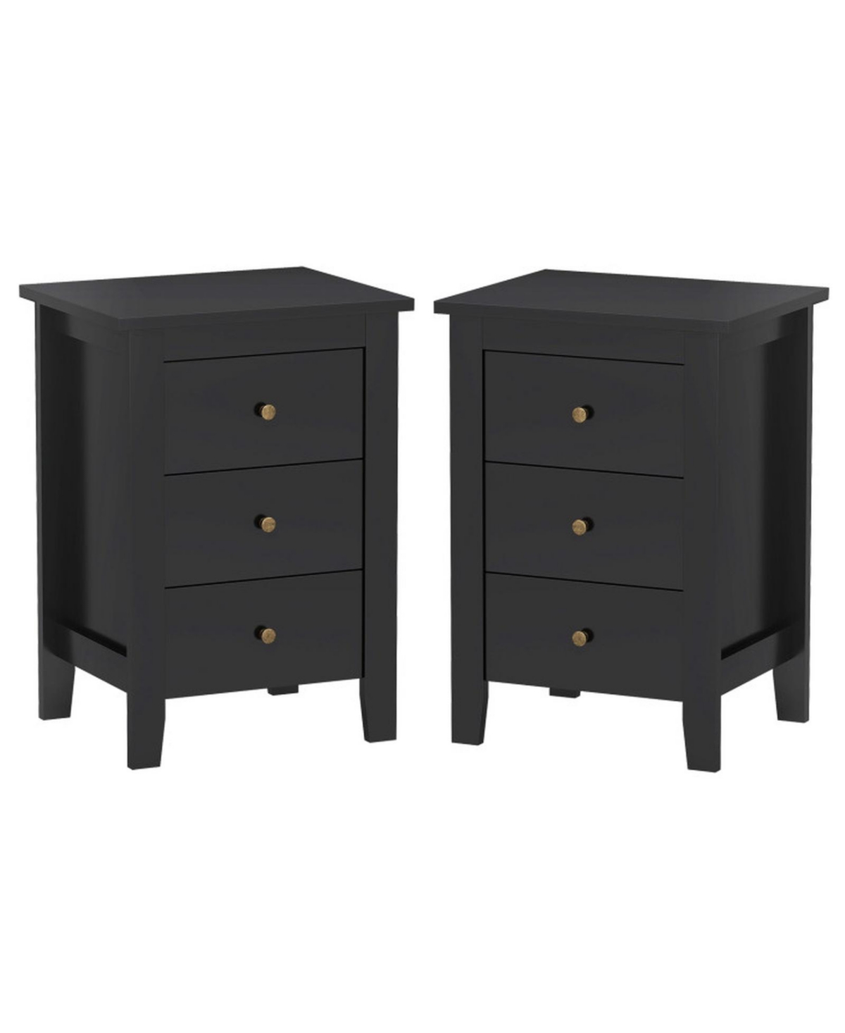 Click here for Gouun Set of 2 Three-Drawer Nightstands with Open... prices