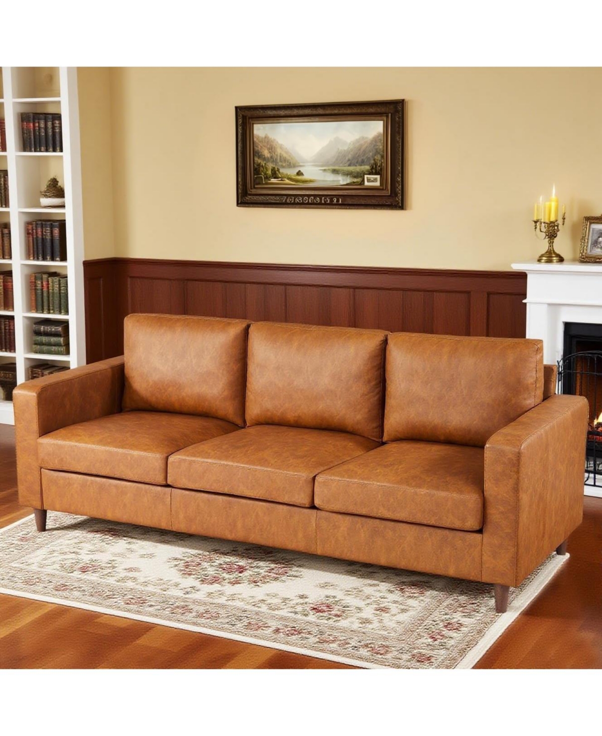 Click here for gaomon 85 Leather Couch for Living Room  Modern So... prices
