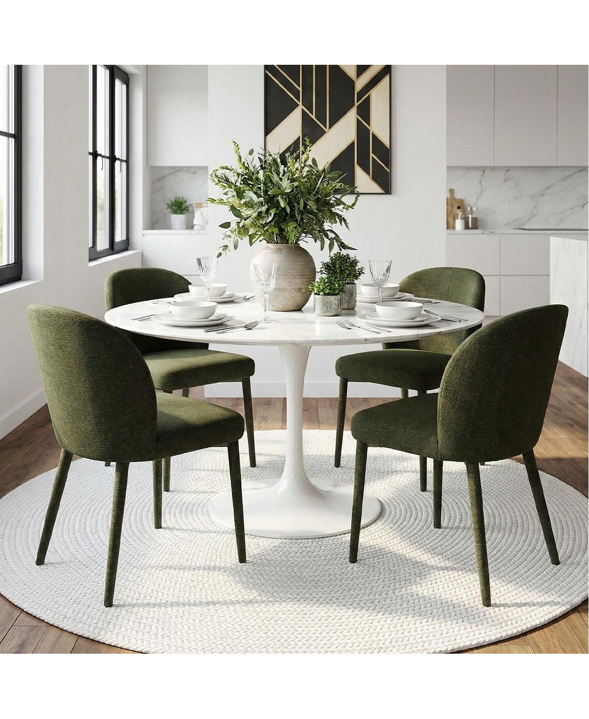Click here for Maison Boucle Set of 4 Modern Upholstered Dining S... prices